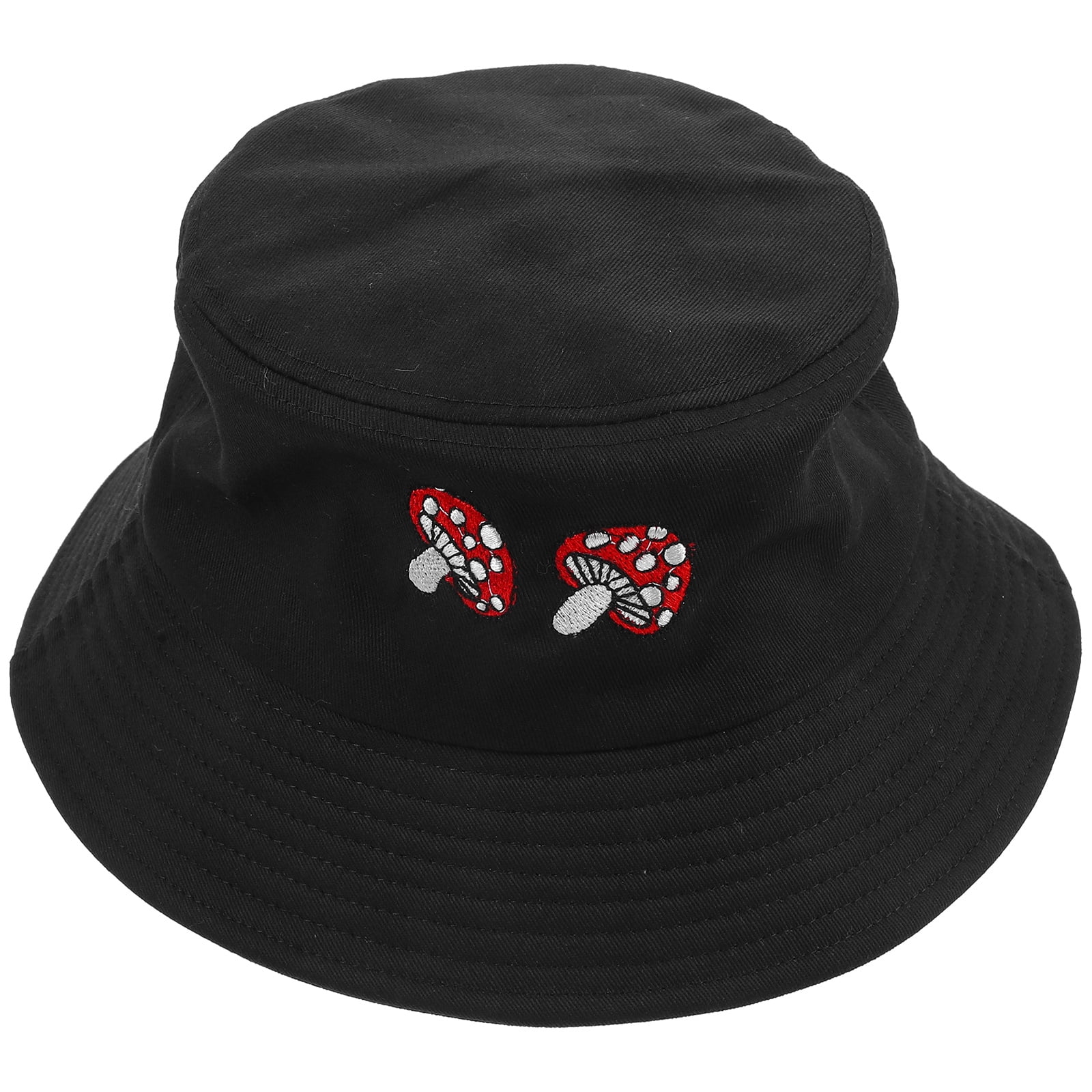 Mushroom Embroidered Pot Hat Women Bucket Hats Sun Visor UV Vacation ...