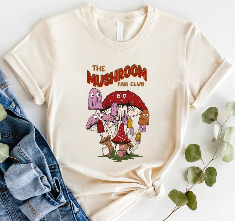 Mushroom Fan Club T-shirt, Egirl Aesthetic Tee, Fungi Streetwear ...