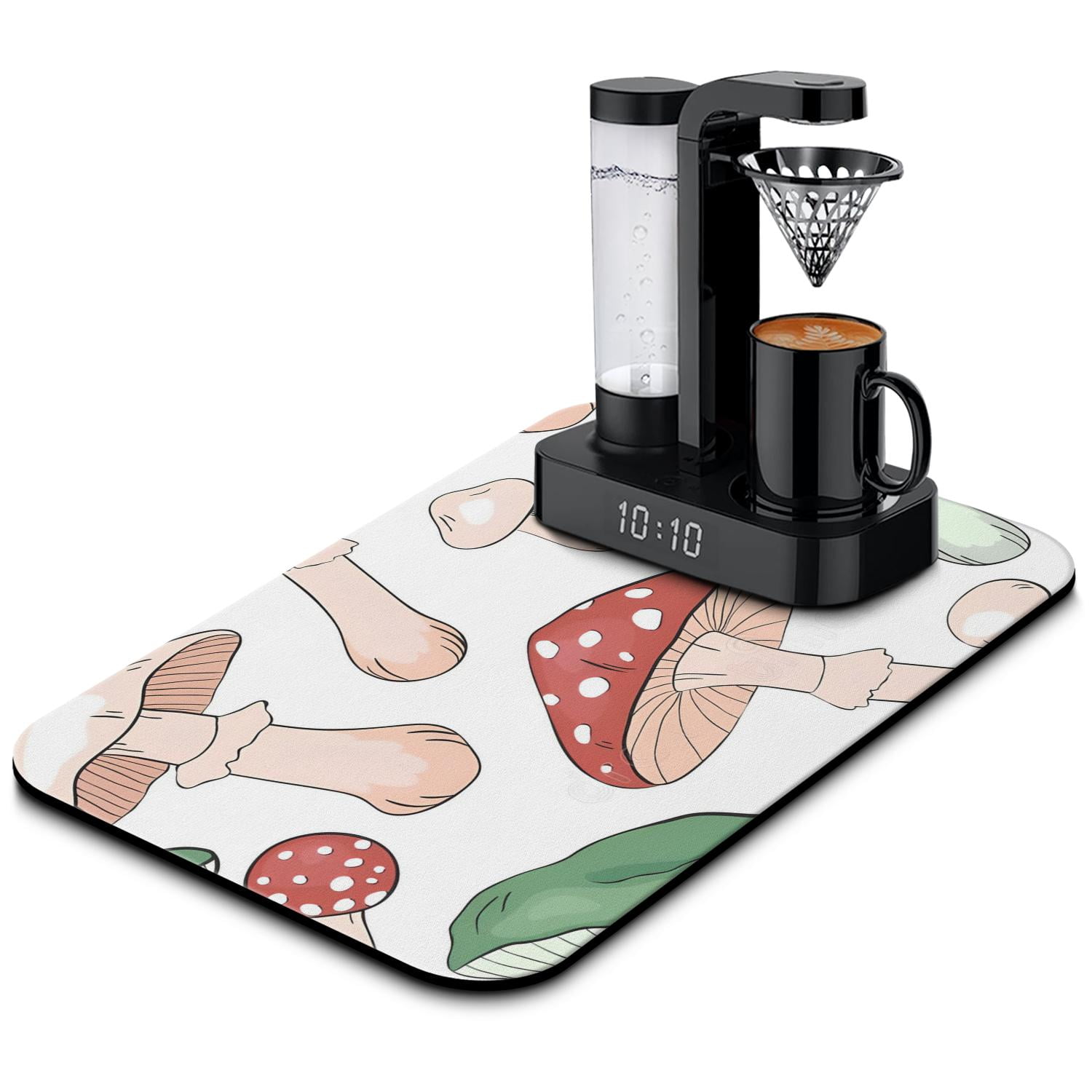 Mushroom Fern Leaves Berry Drying Mat, 19.5x12 inch for Kitchen Counter ...