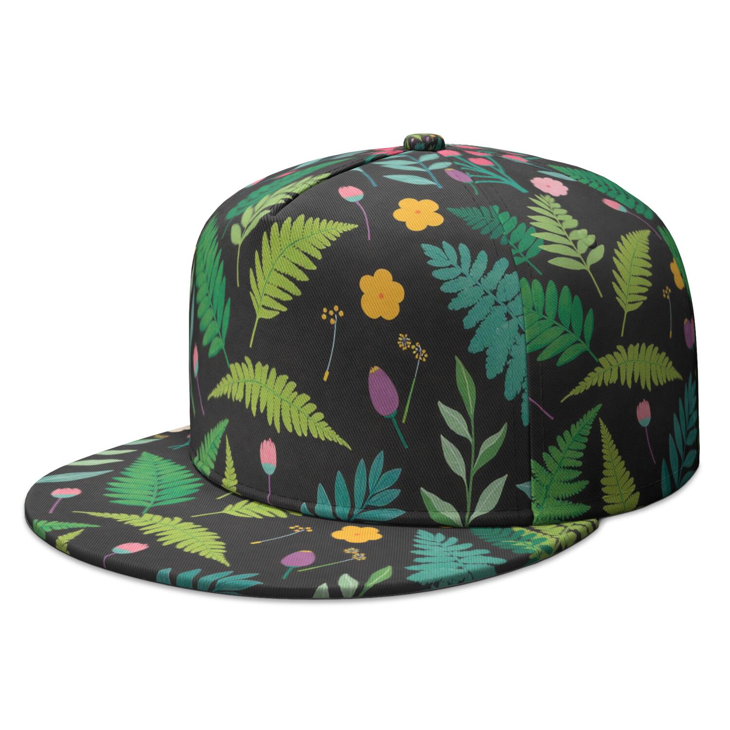 Mushroom Flat Bill Hat Tennis Cap Running Cap Bill Brim Adjustable ...