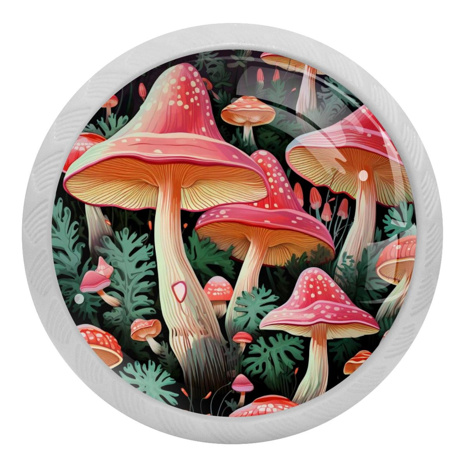 Mushroom Fluorescent Drawer Pulls: Round 4-Pack - Glow-in-the-Dark ...