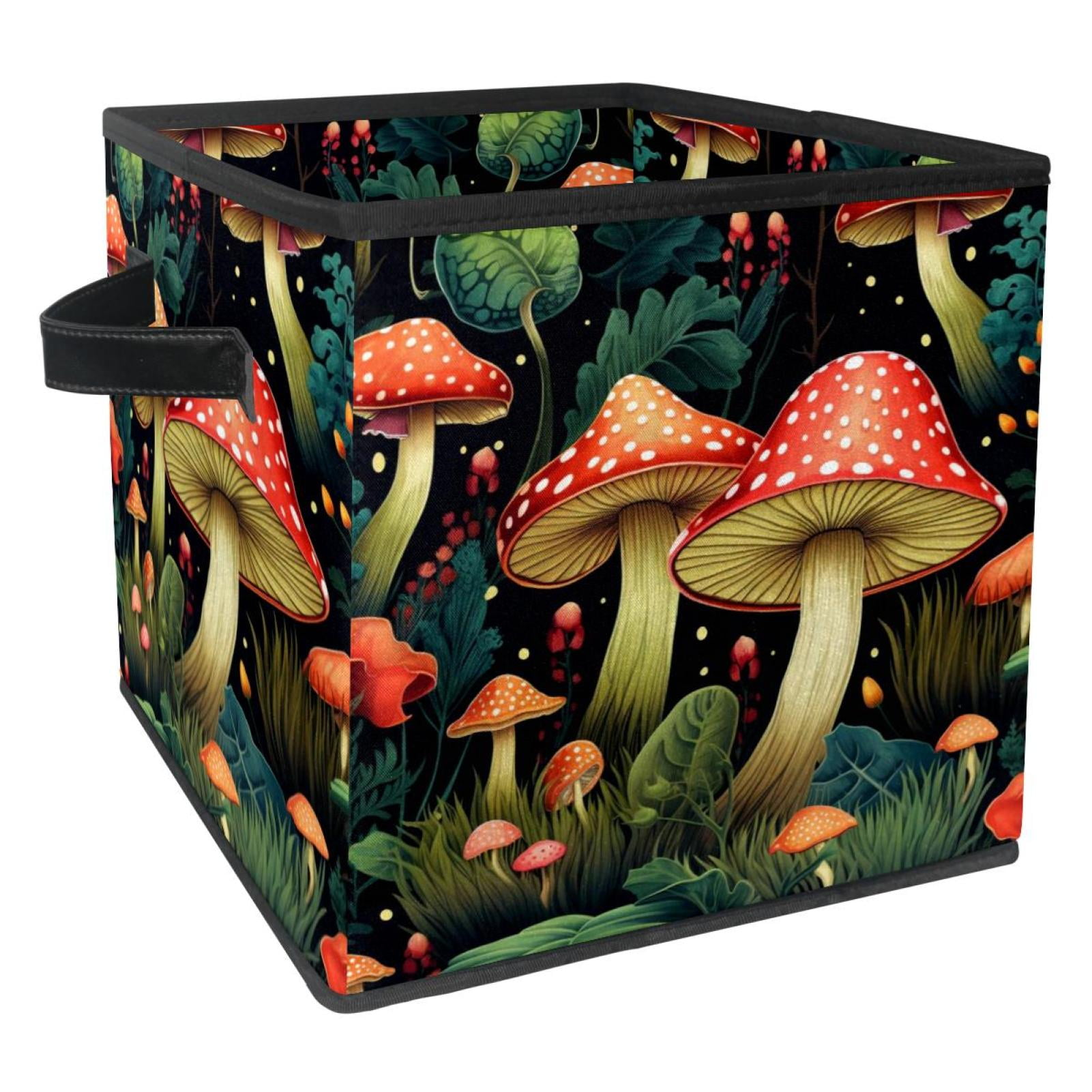Mushroom Foldable Clothes Storage Containers with Handle, 10.8"x10.5 ...