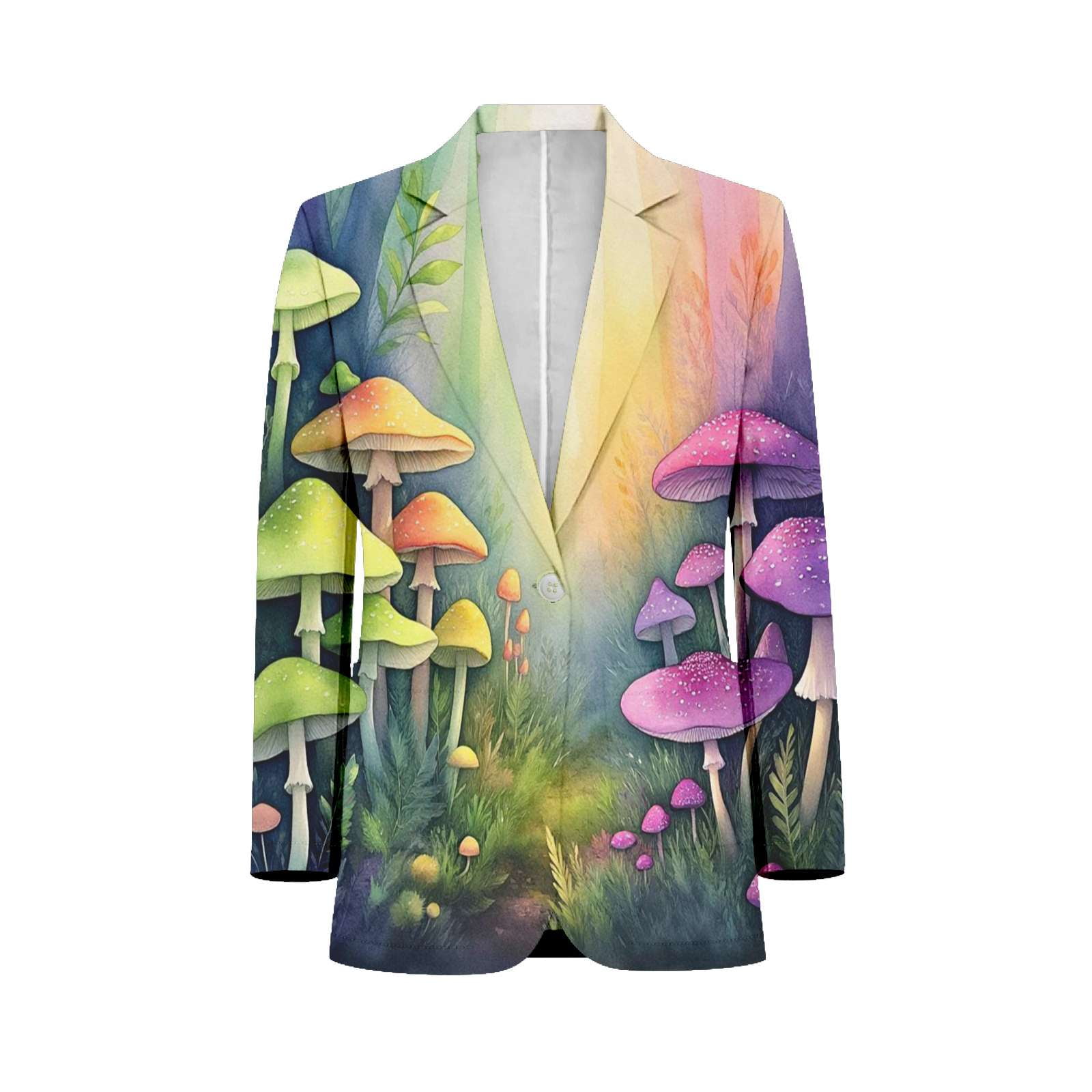Mushroom Forest Fantasy Customized Men's Suits full man Shawl Collar ...