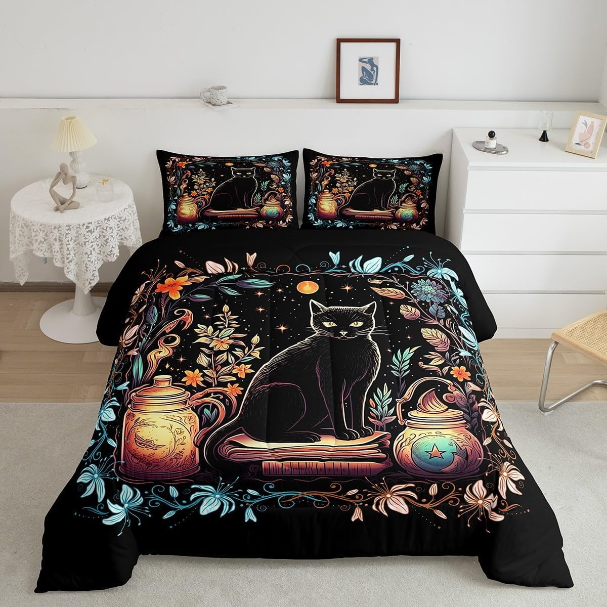 Mushroom Frog Comforter Set Queen Size Cute Mushroom Bedding Set 3pcs ...
