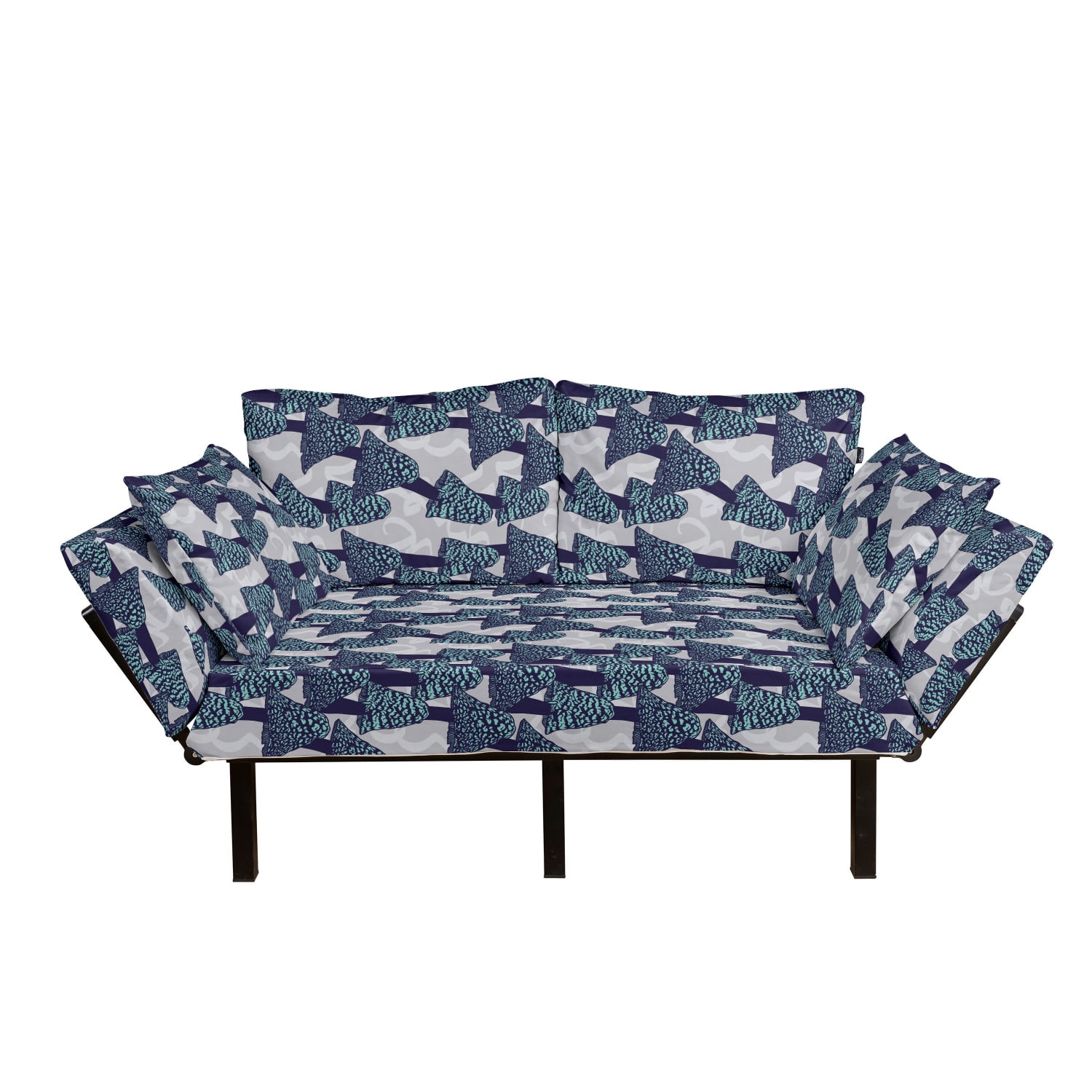 Mushroom Futon Couch, Abstract Design Fungi Pattern and Creative ...