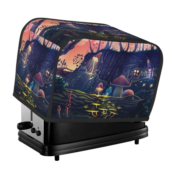 Mushroom Garden Wild Animals Magic 2 Slice Toaster Cover Bread Maker ...