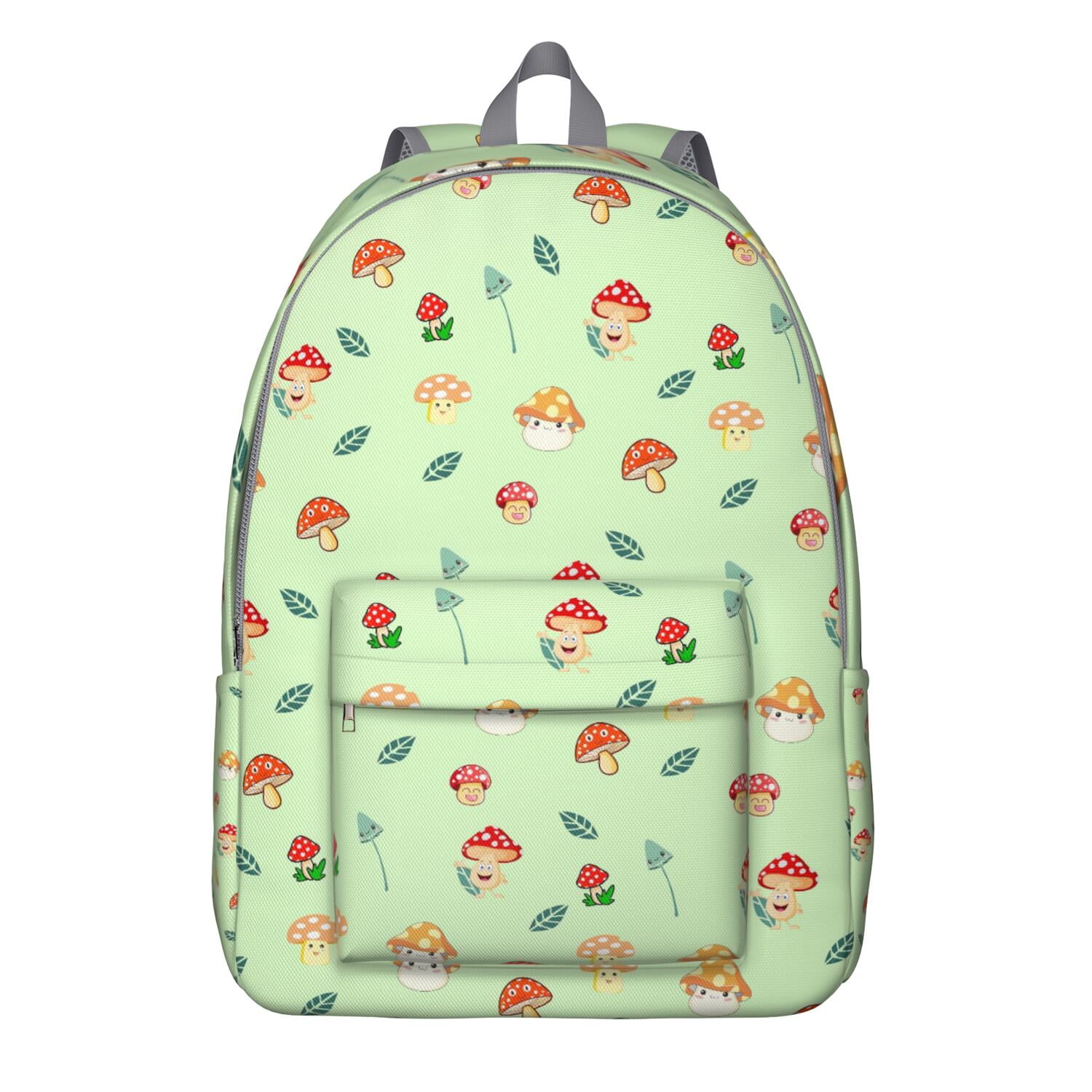 Mushroom Graphic Backpack with Boho Flair, Large Capacity, School-Ready ...