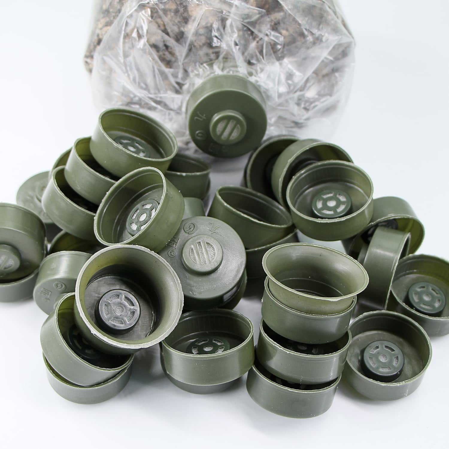 Mushroom Grow Bag Cap and Ring for Cultivating Edible Fungus Sealing ...