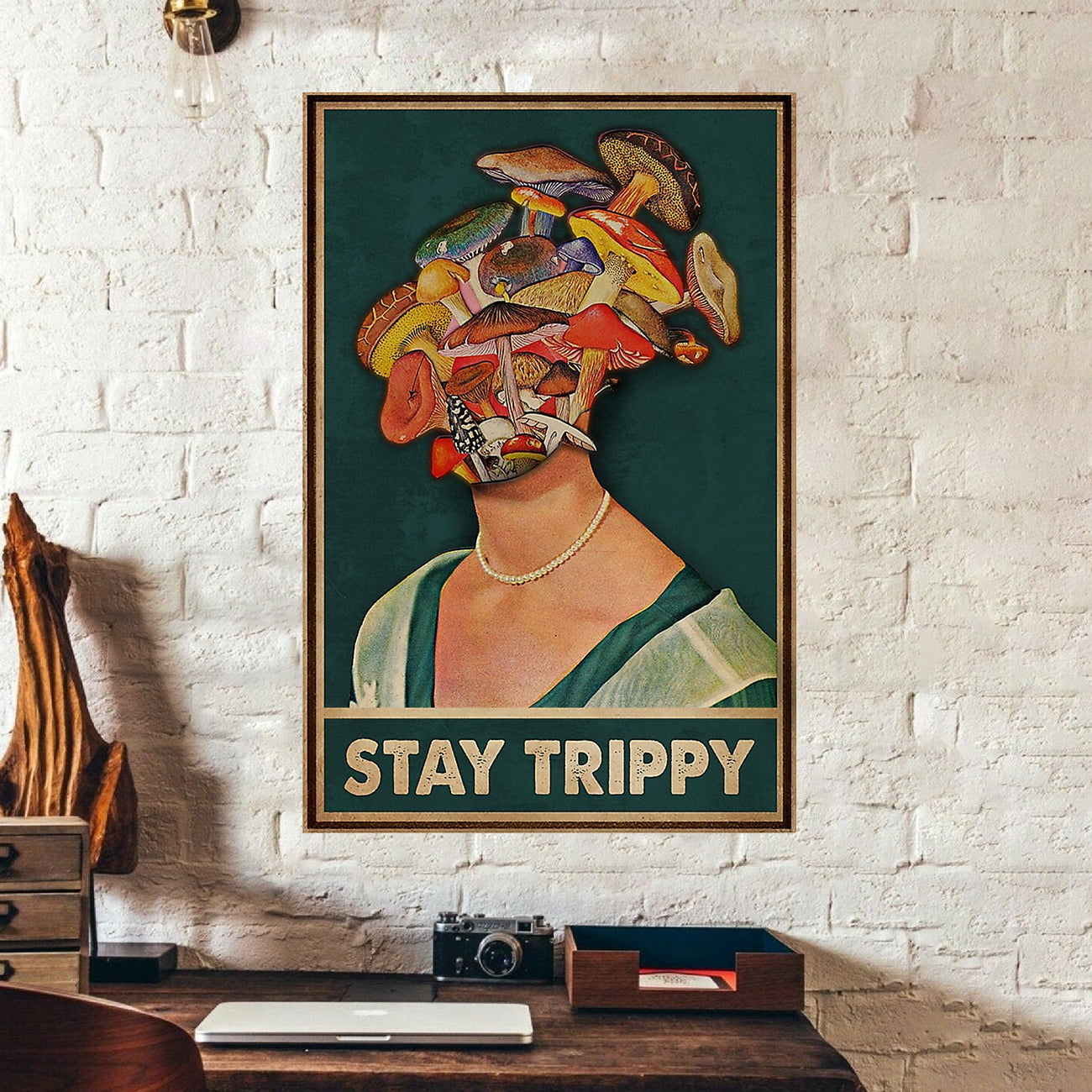 Mushroom Hippie Stay Trippy Poster 11 x 17 Inch Poster - Walmart.com