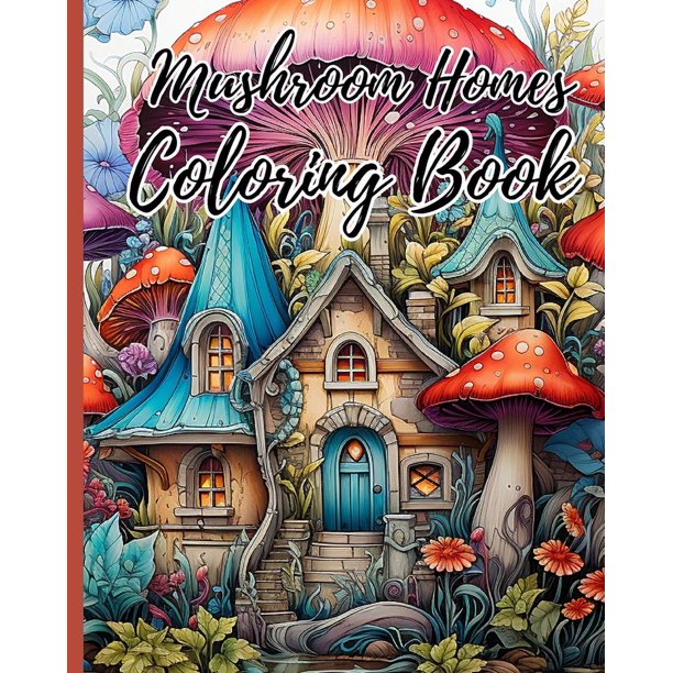 coloring book mushroom house