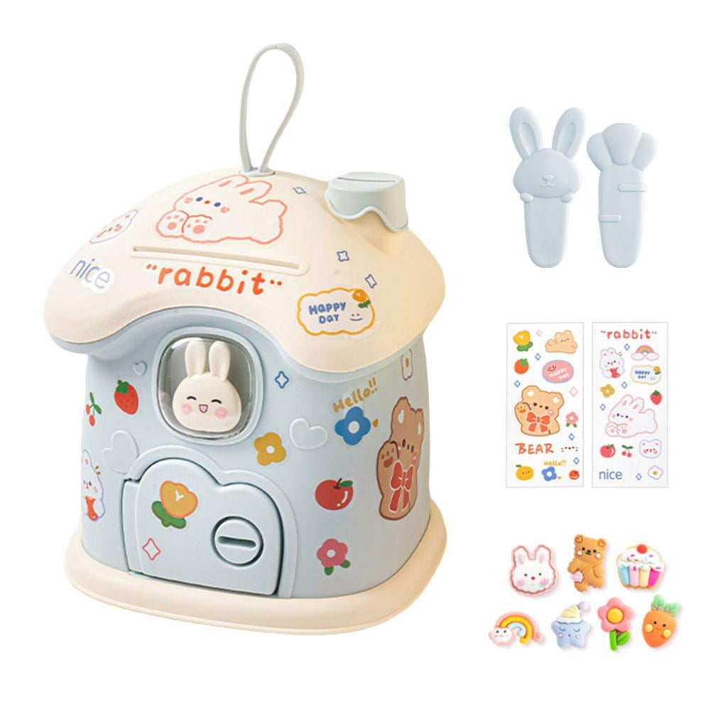 Mushroom House Piggy Bank,Cute Rabbit Mushroom House Piggy Bank,Kids ...