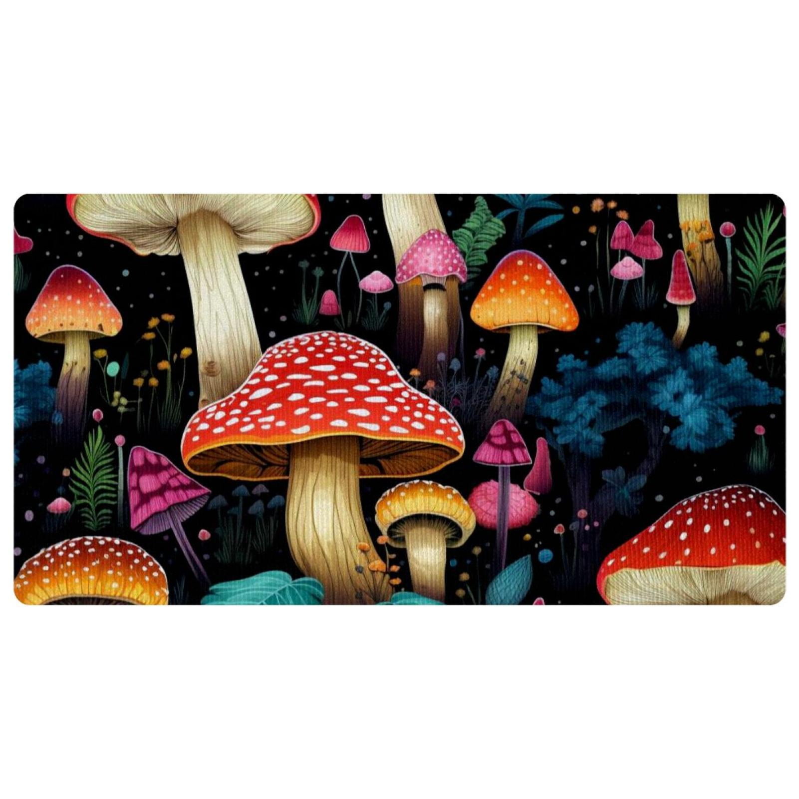 Mushroom Kitchen Rug, Washable Kitchen Rugs , Runner Mat for Floor ...
