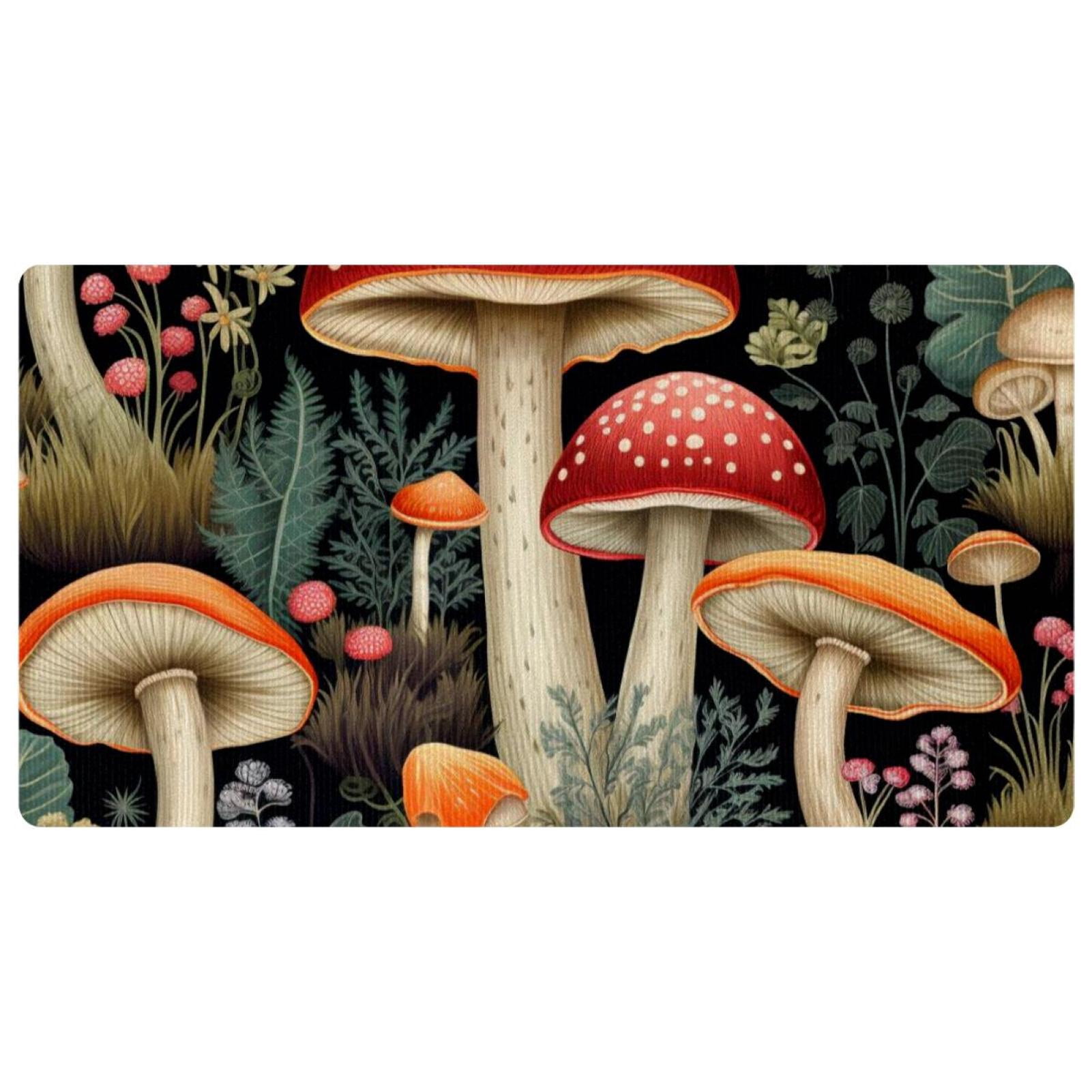 Mushroom Kitchen Rugs Non Skid Kitchen Mats for Floor Cushioned Anti ...
