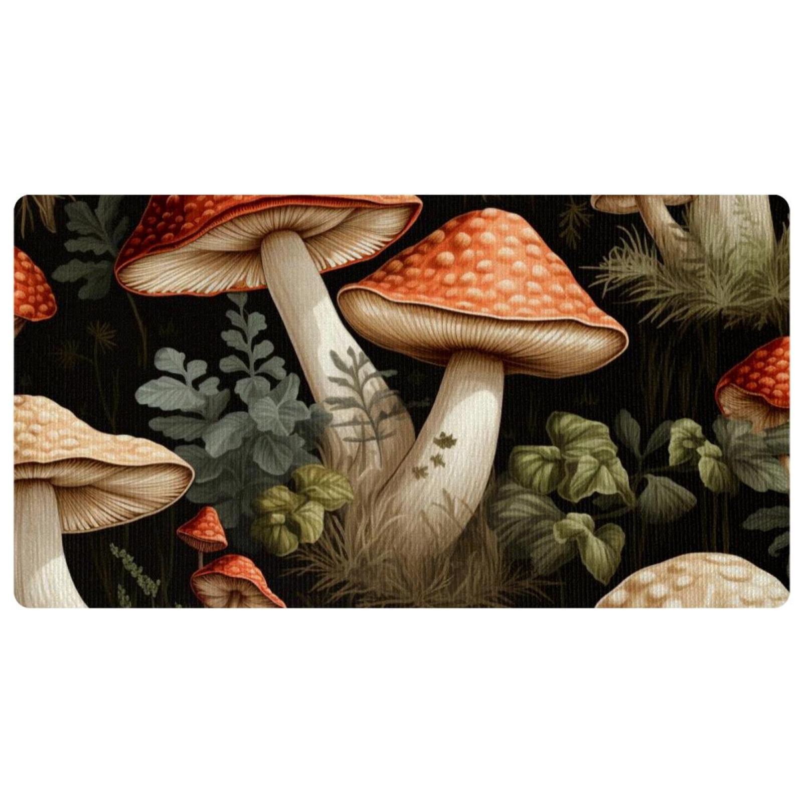 Mushroom Kitchen Rugs Non Skid Kitchen Mats for Floor Cushioned Anti ...