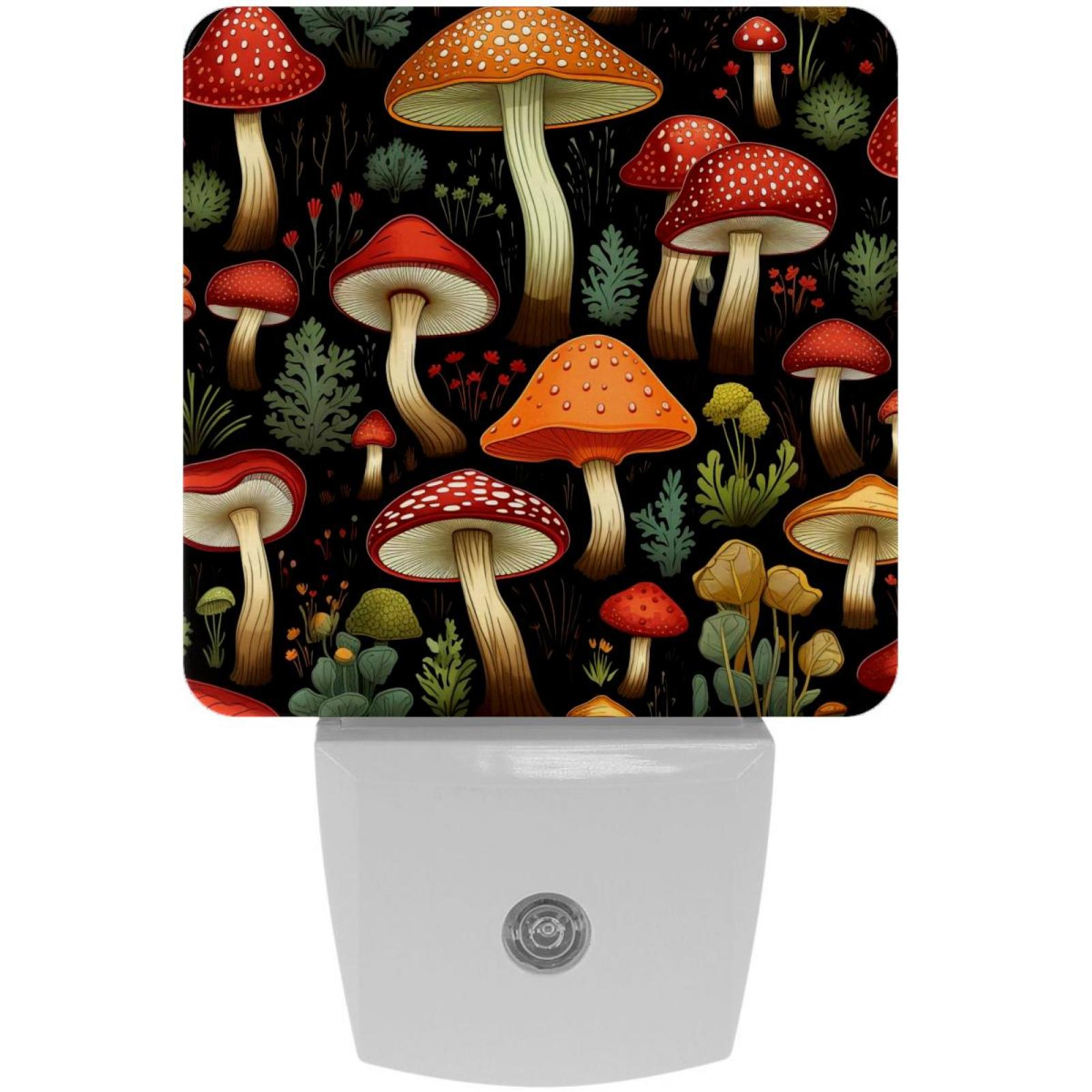 Mushroom LED Square Night Light - Small and Bright Square-shaped LED ...