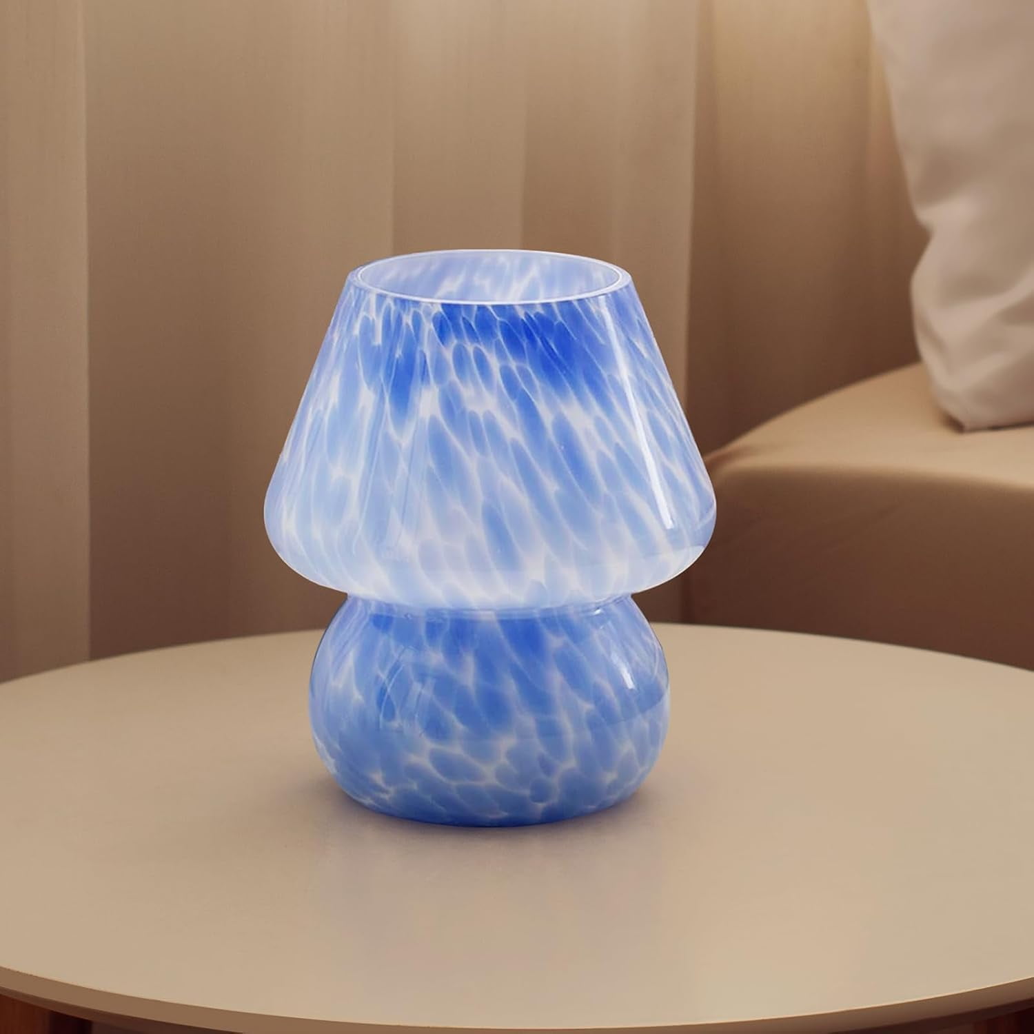 Mushroom Lamp Table Desk Bedside Lamp, Mushroom Decor Nightstand Small ...