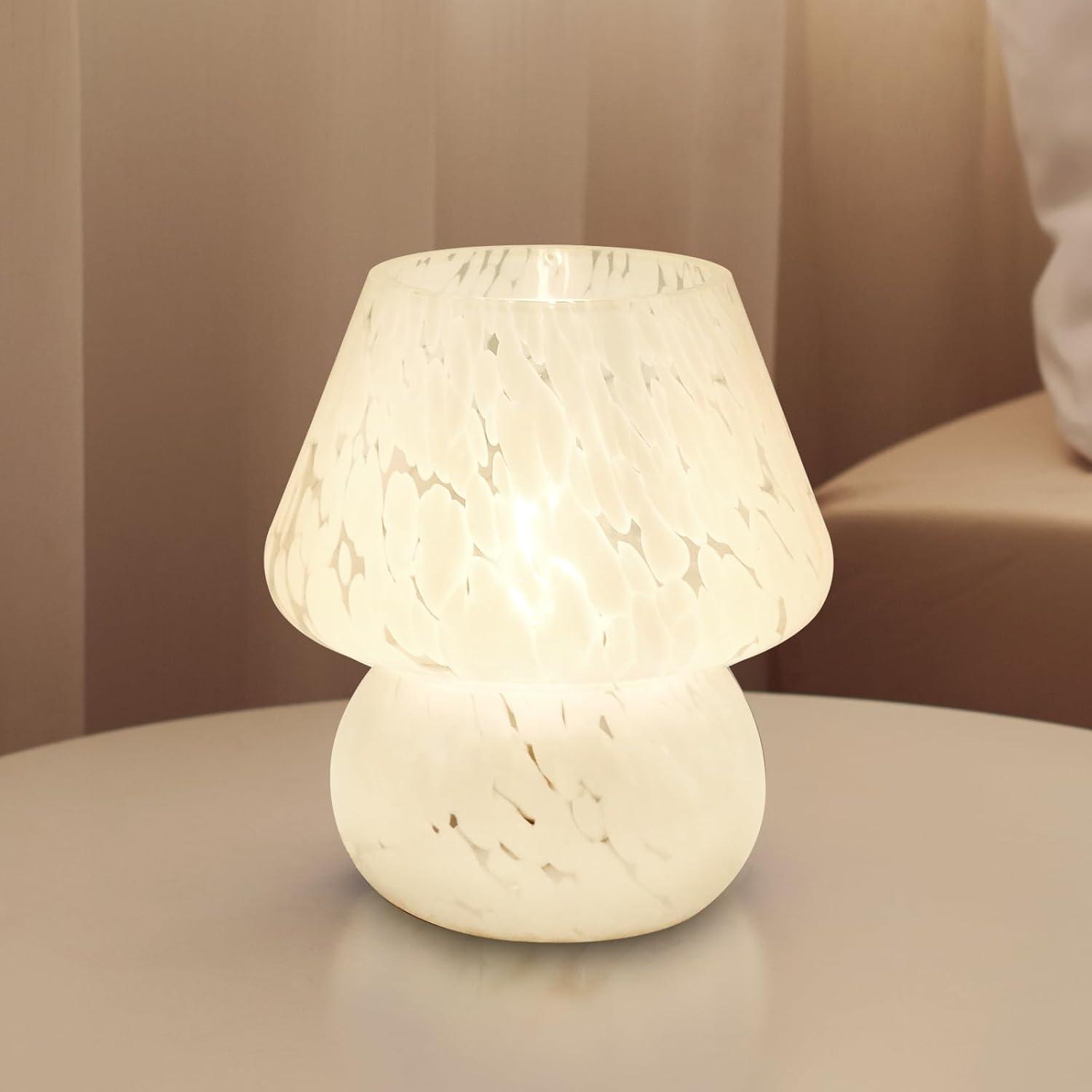 Mushroom Lamp Table Lamp for Bedroom,Small Desk Bedside Lamps for ...