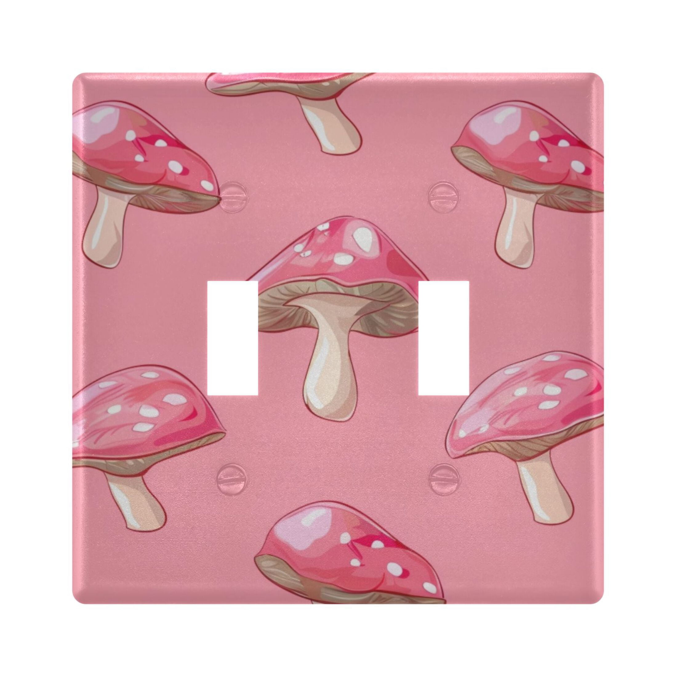 Mushroom Light Switch Plate Covers 2 Gang Wall Plate Plastics Outlet ...