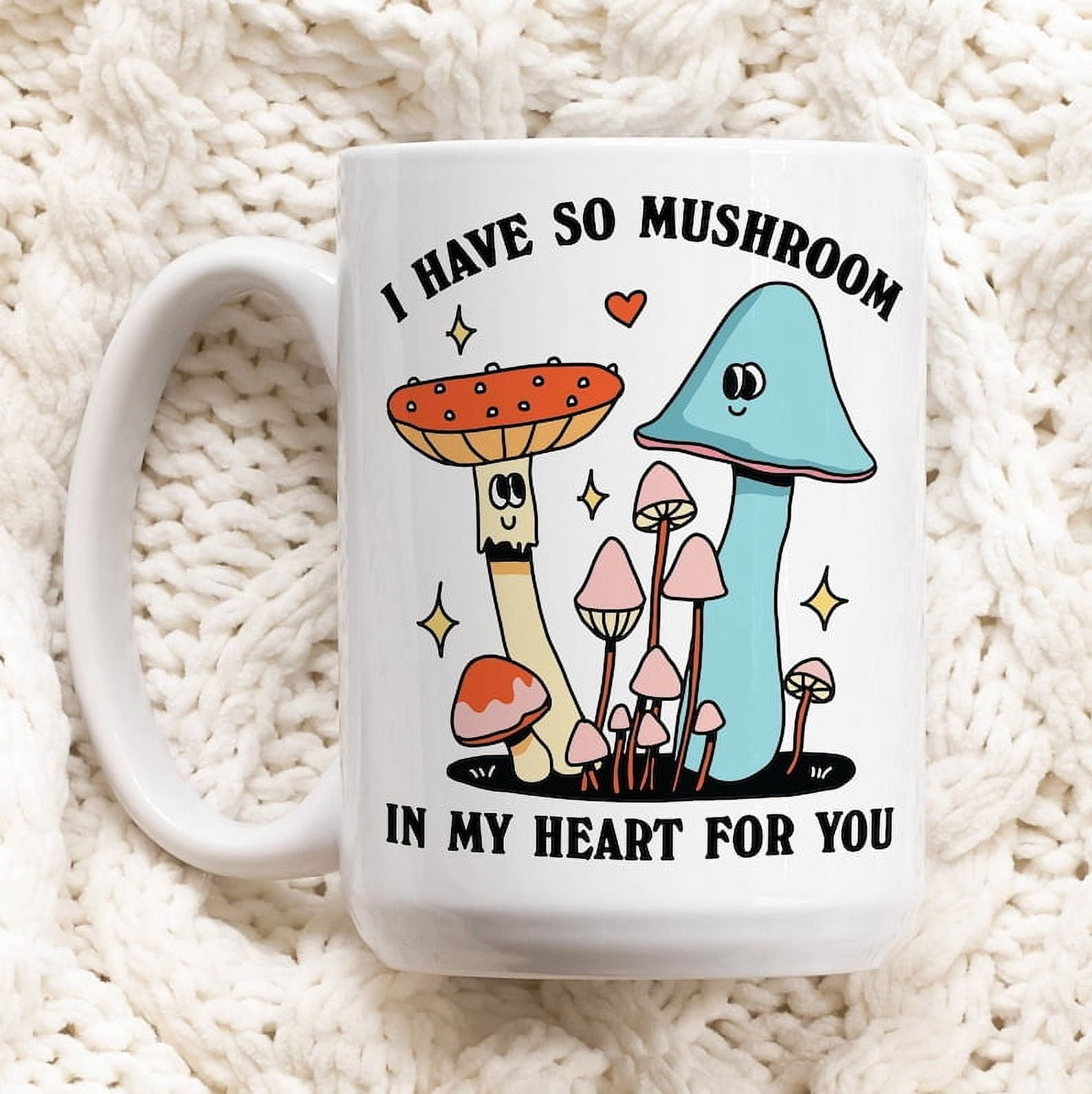 Mushroom Love Mug, Cute Couples Anniversary Cup, Mushroom Lover Gift ...