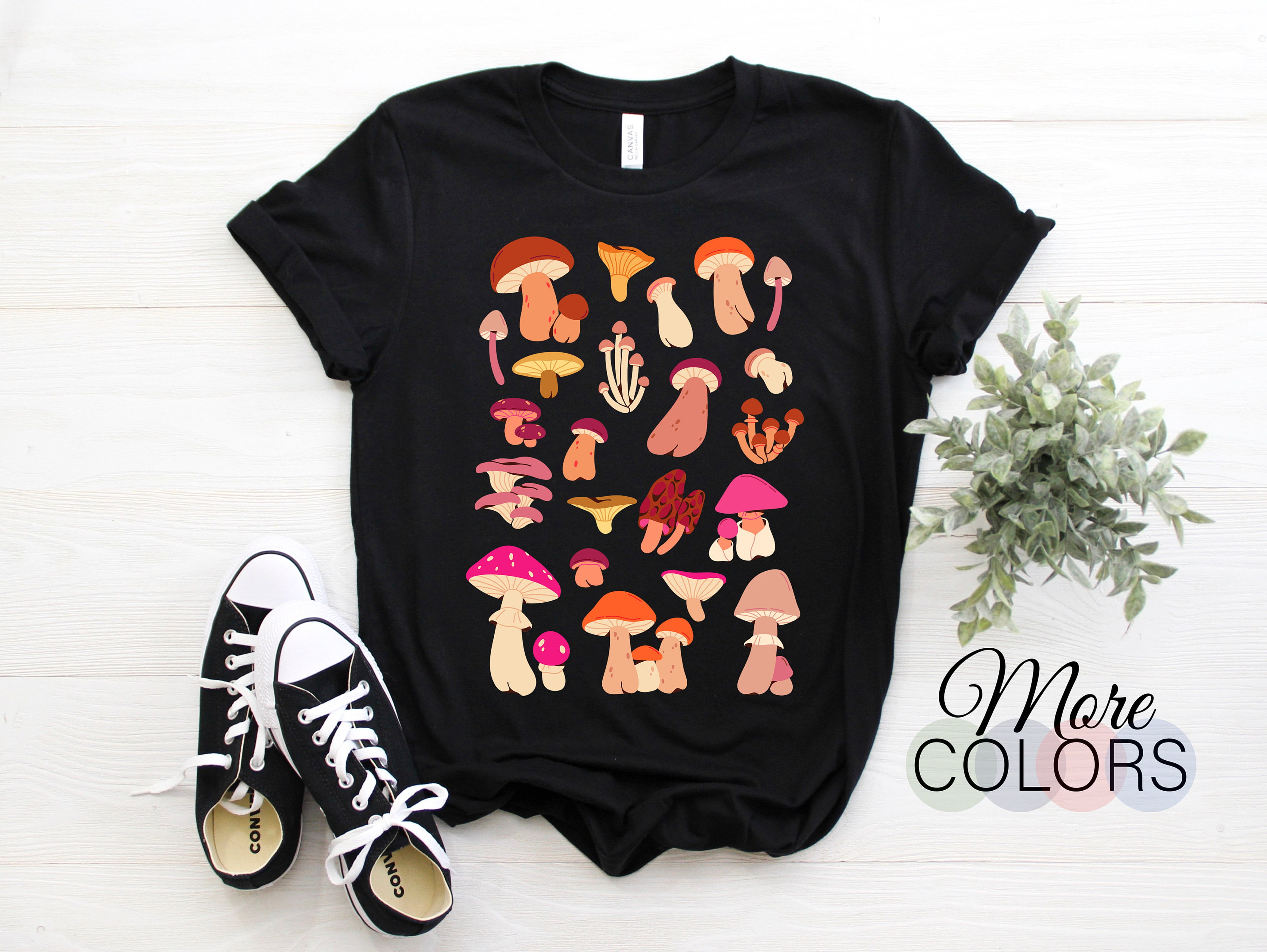 Mushroom Lover Gift Mushrooms Cute T-Shirt, Funny Vegetables Gift ...