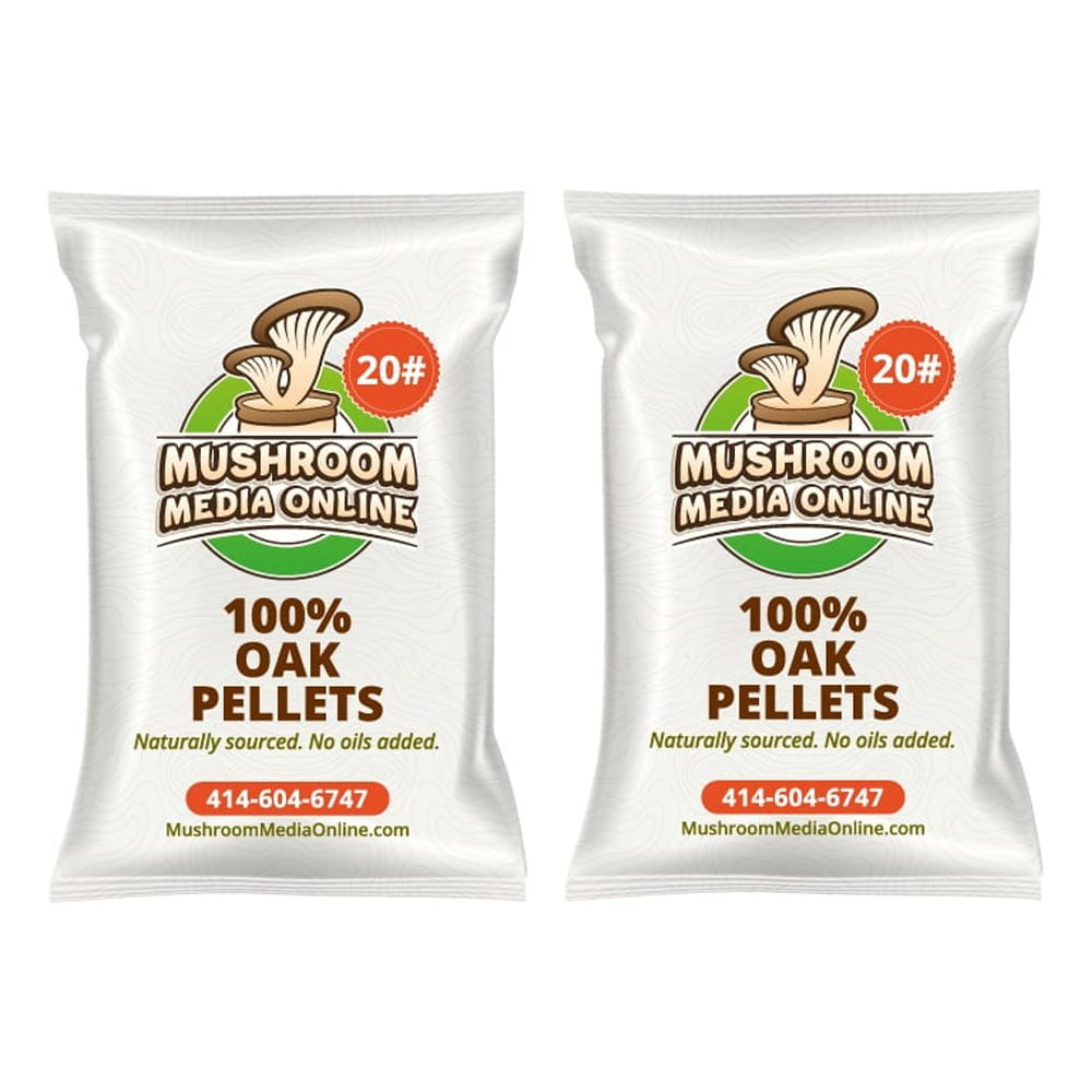 Mushroom Media Online 100% Oak Pellets Mushroom Substrate, 40 lb with ...