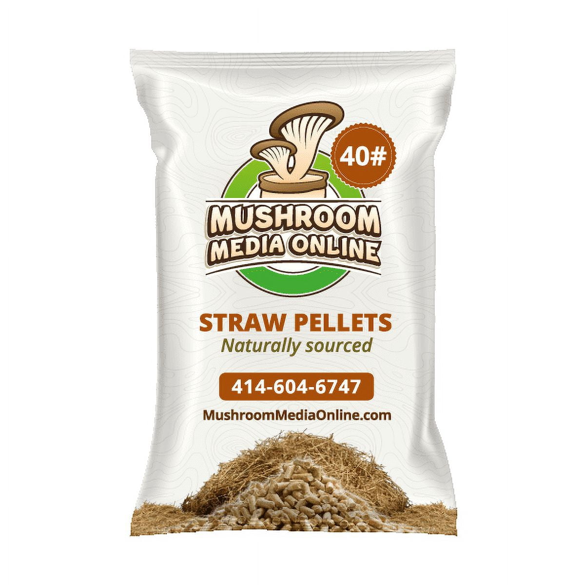 Mushroom Media Online Wheat Straw Pellets, 40 lb with High Absorption ...