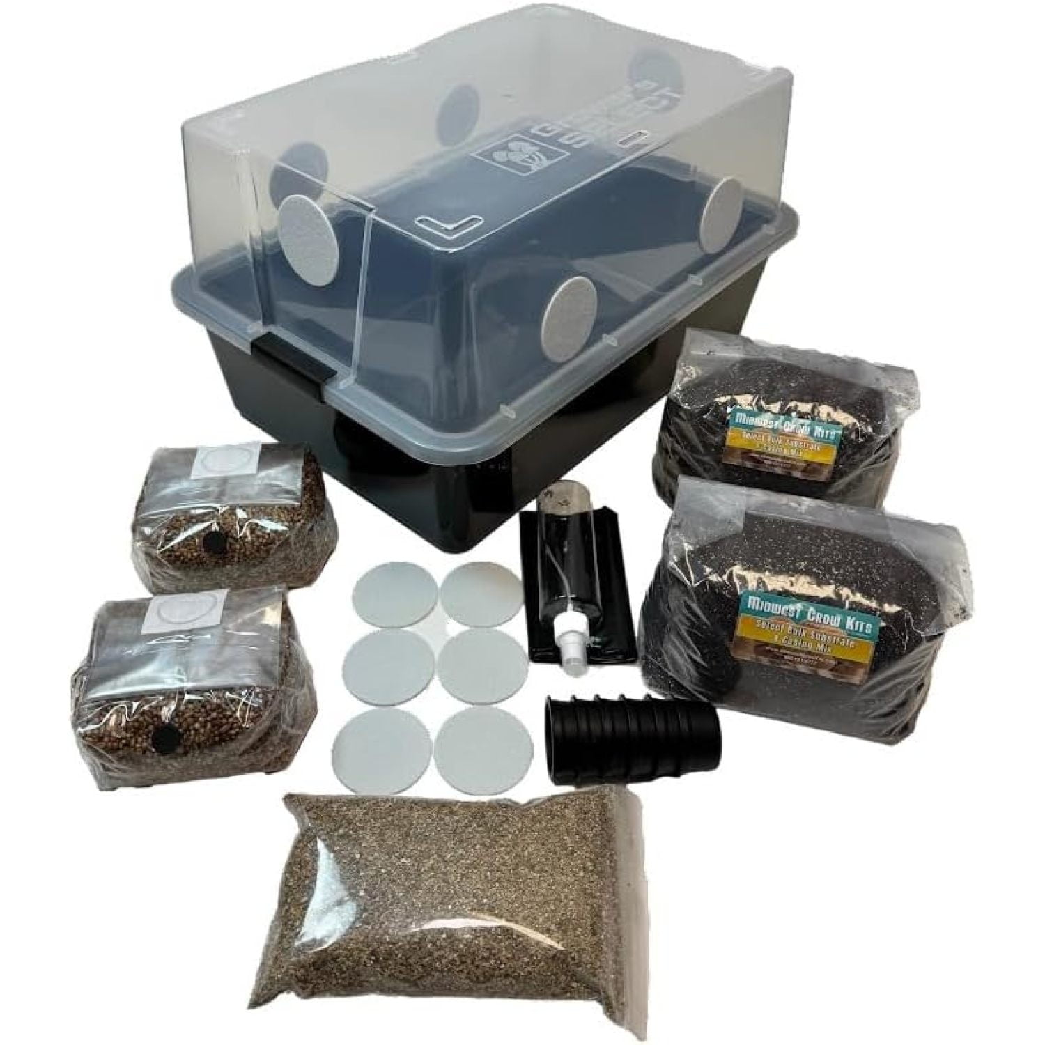 Mushroom Monotub LARGE 66Q Grow Kit | Complete Mushroom Grow Kit | For Dung-Loving Mushrooms ...