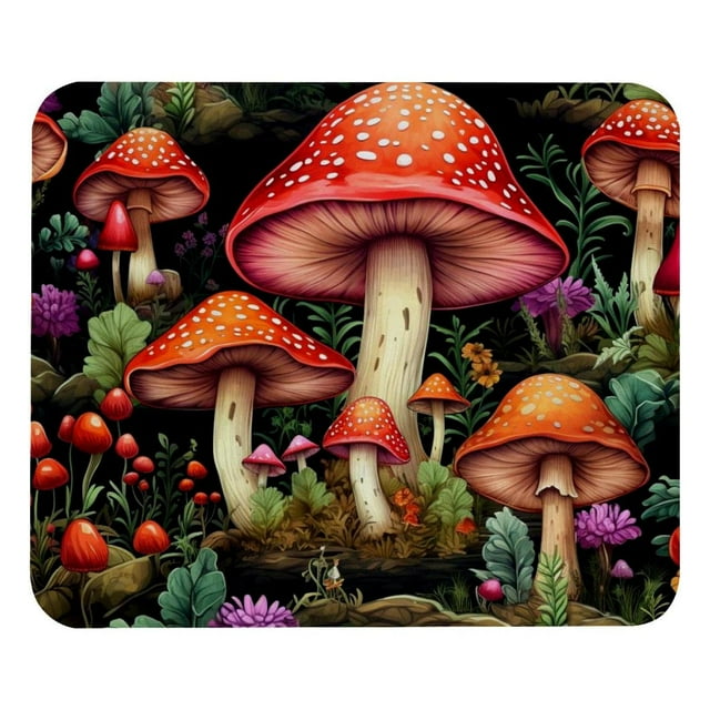 Mushroom Mouse Pad, Personality Design Rubber Base for Office Decor for ...