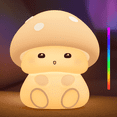 ICARER Mushroom Night Light, 5.62x4.32x4.92 in, White/Yellow Silicone ...