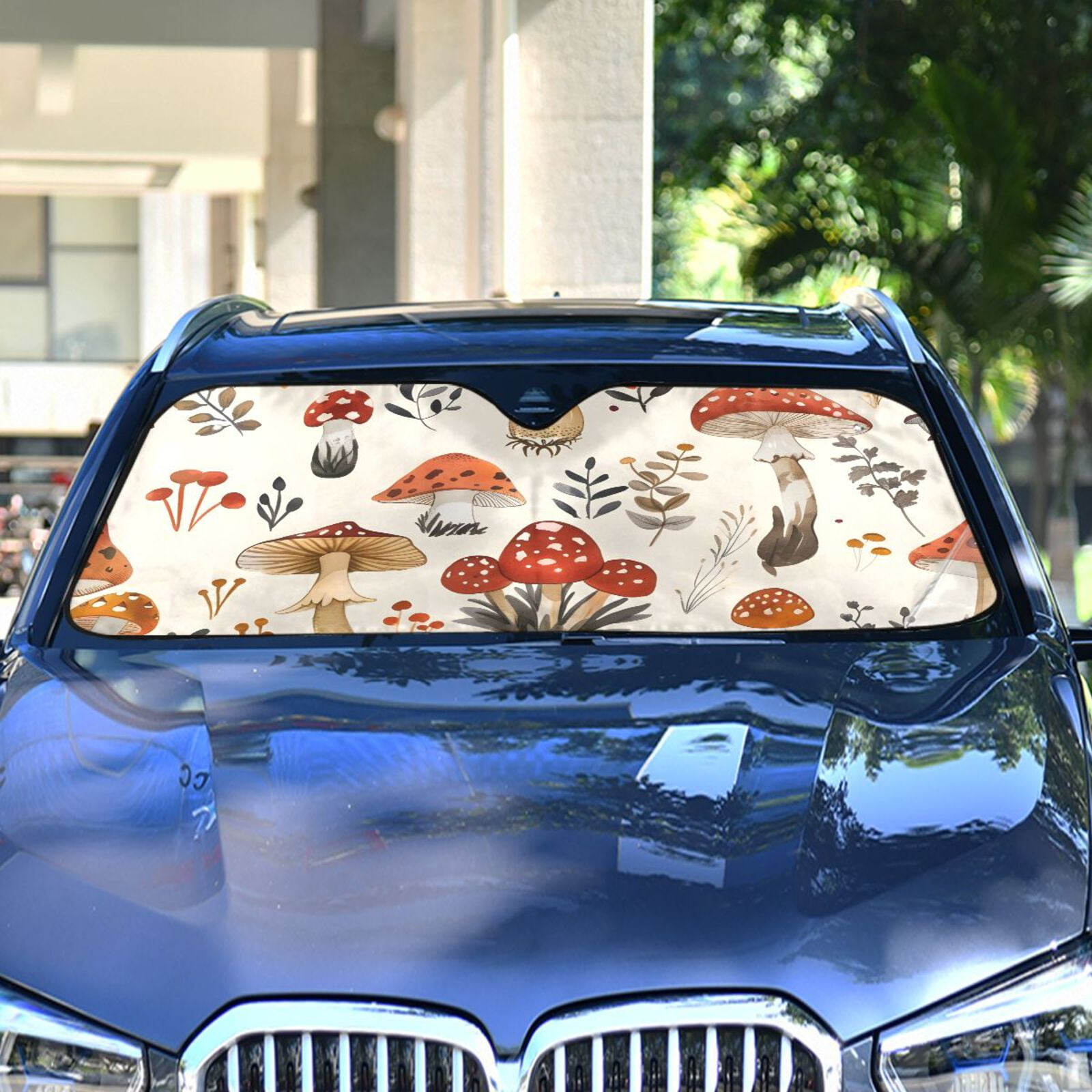 Mushroom Or Leaves Automotive Front Car Windshield Sun Shade Reflector ...