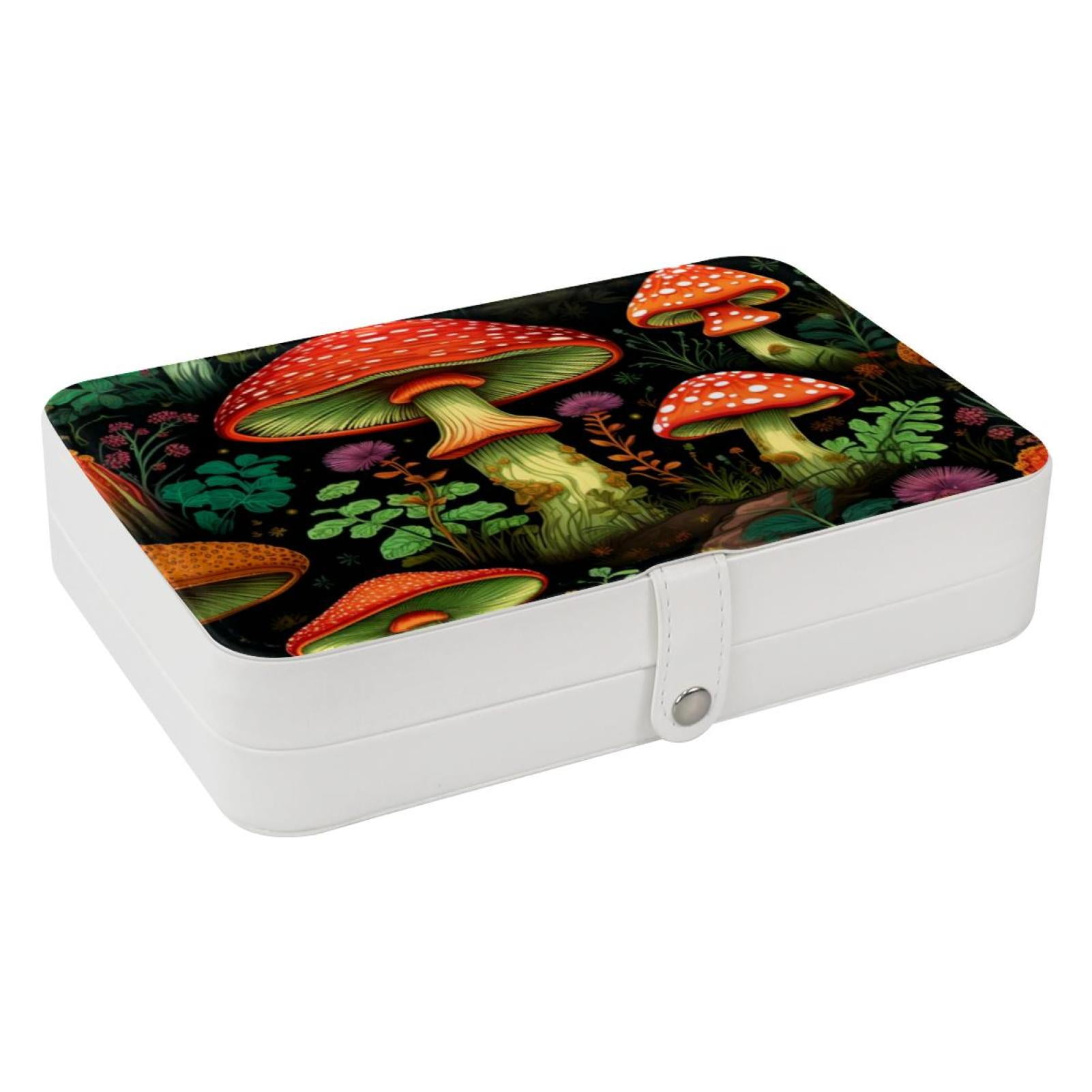 Mushroom PU Leather Bracelet Holder Jewelry Box Stand Necklace ...