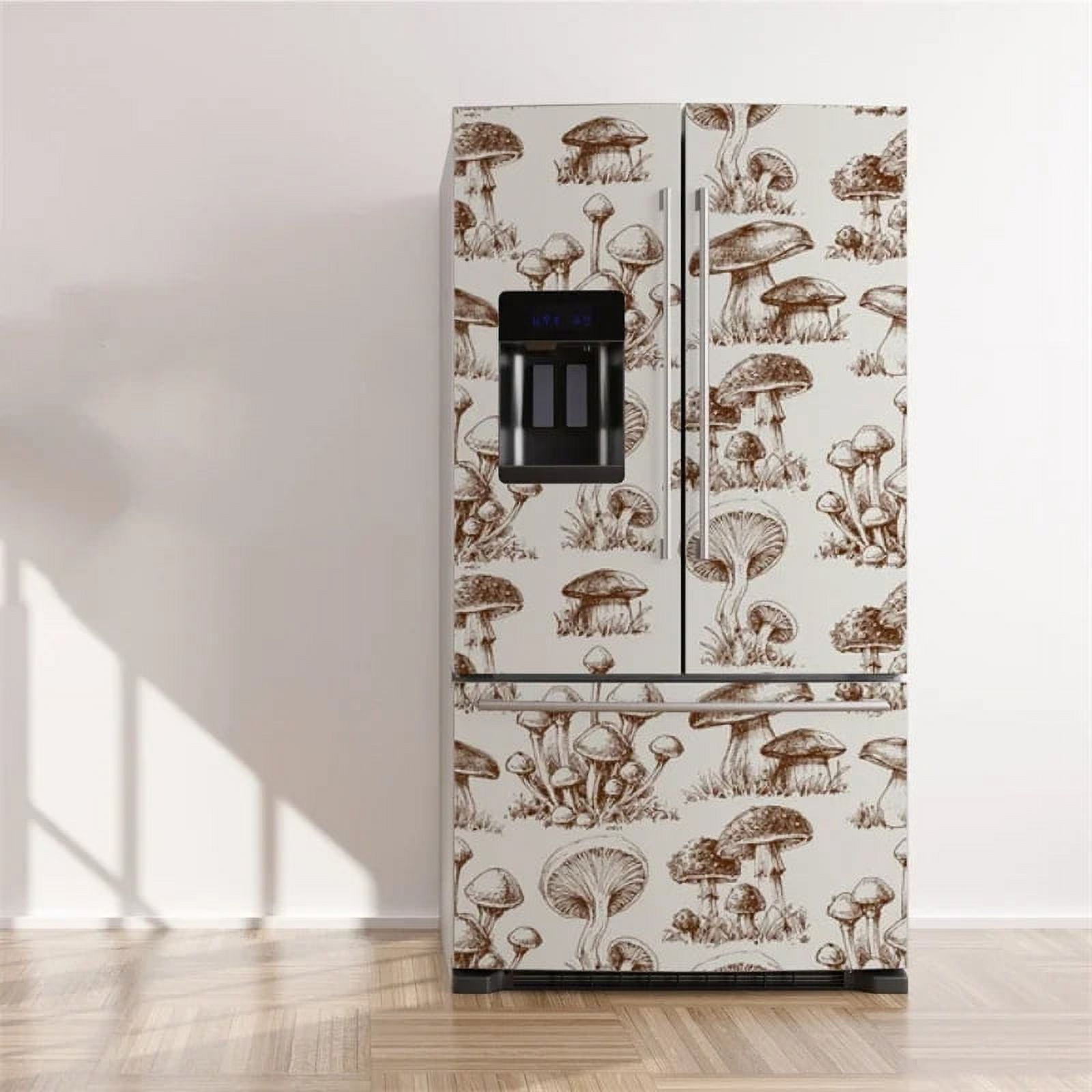 Mushroom Plants Refrigerator Sticker Wallpaper Natural Herbal Botanic ...