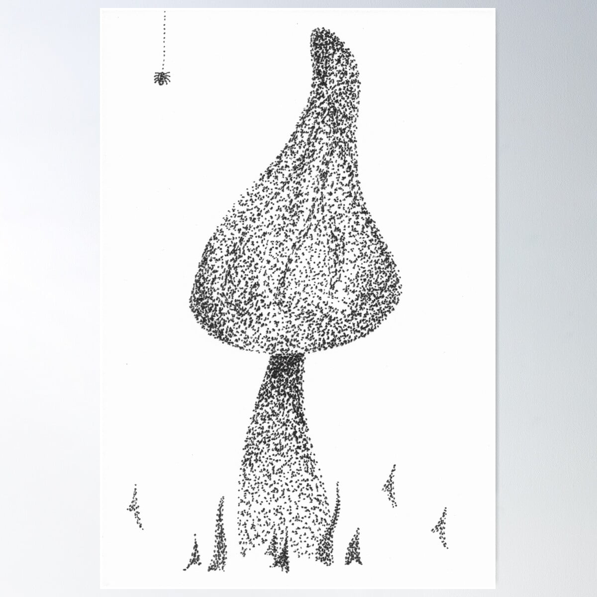 Mushroom (Pointillism) / Mushroom (Pointillism) Poster Wall Art, Modern ...
