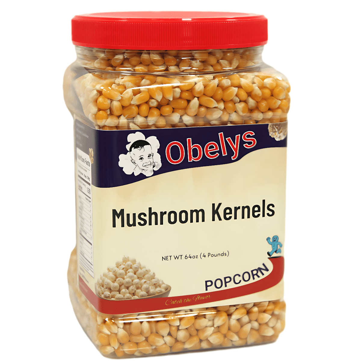 Mushroom Popcorn Kernels | 4 lbs (64 oz) Jar | Popping Corn for Large ...