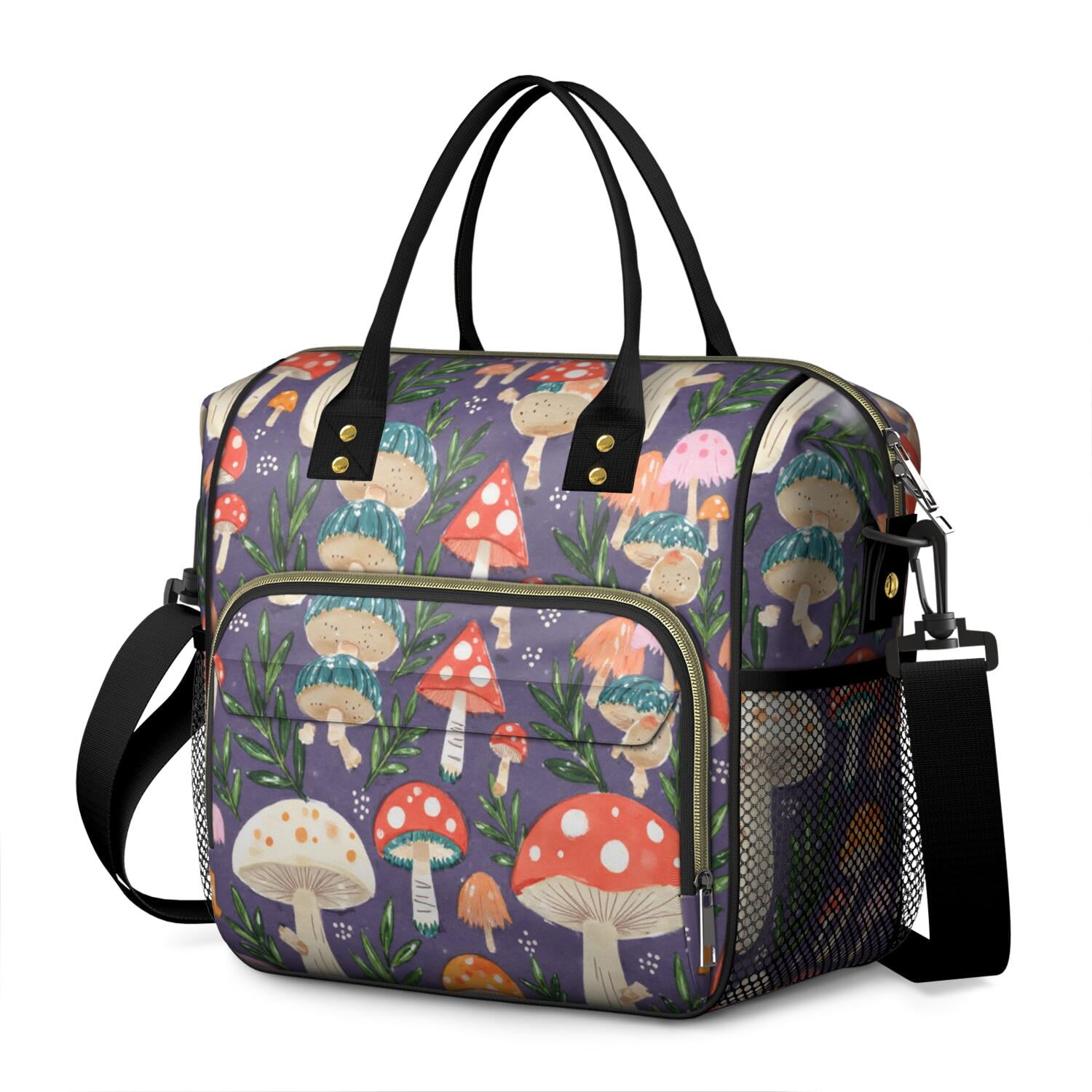 Mushroom Roomy Insulated Lunch Bags Large Lunch Box for WomenStylish ...
