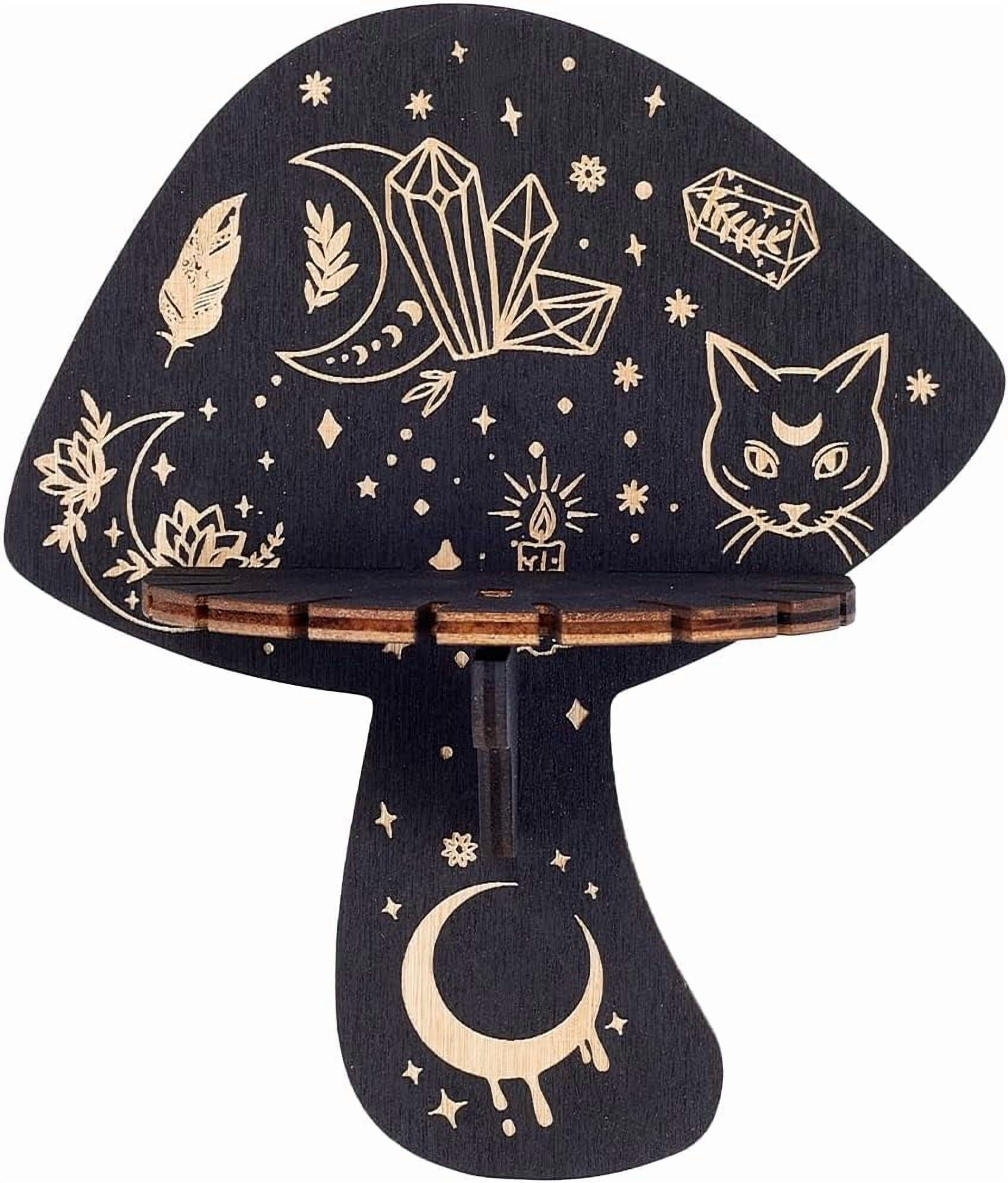 Mushroom Shelf Display Wooden Wall Shelf Cat Floating Shelves Dowsing ...