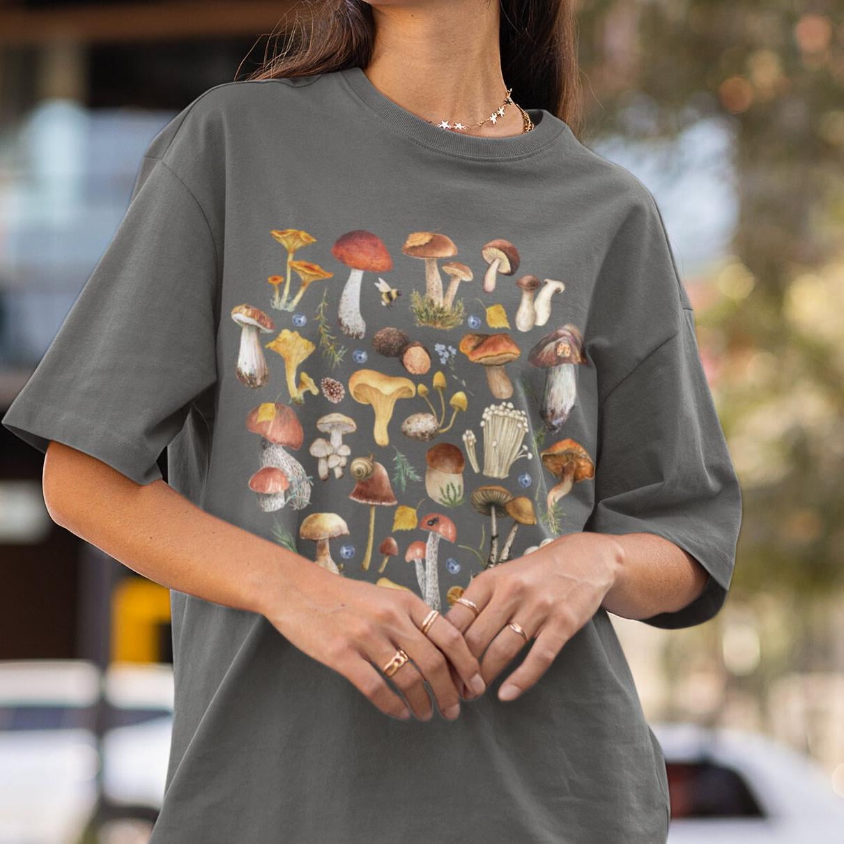 Mushroom Shirt – Cottagecore Aesthetic Nature Tee, Botanical Forest ...