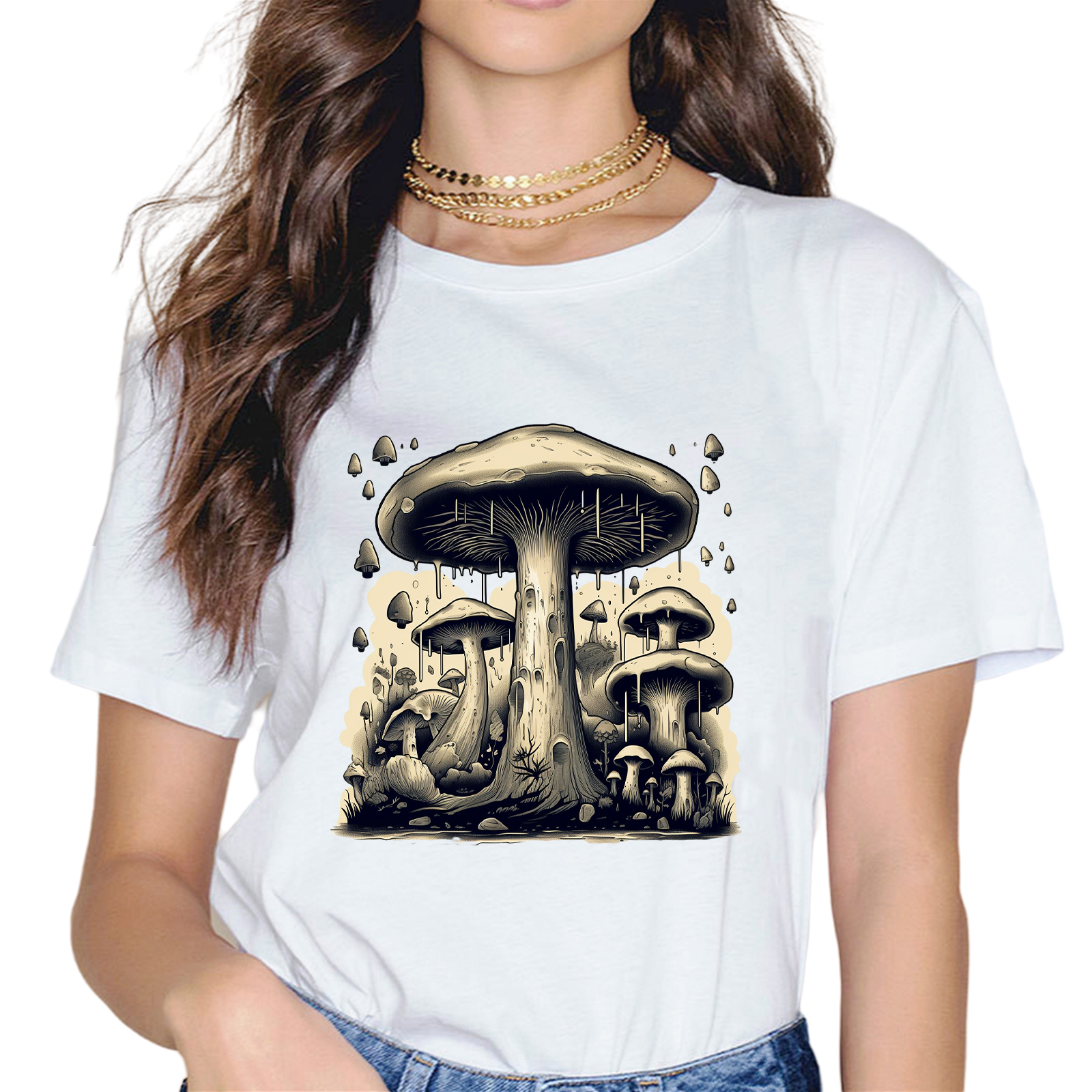 Mushroom Shirt Mycology Fungi Foraging Mushroom Whisperer Women T-Shirt ...
