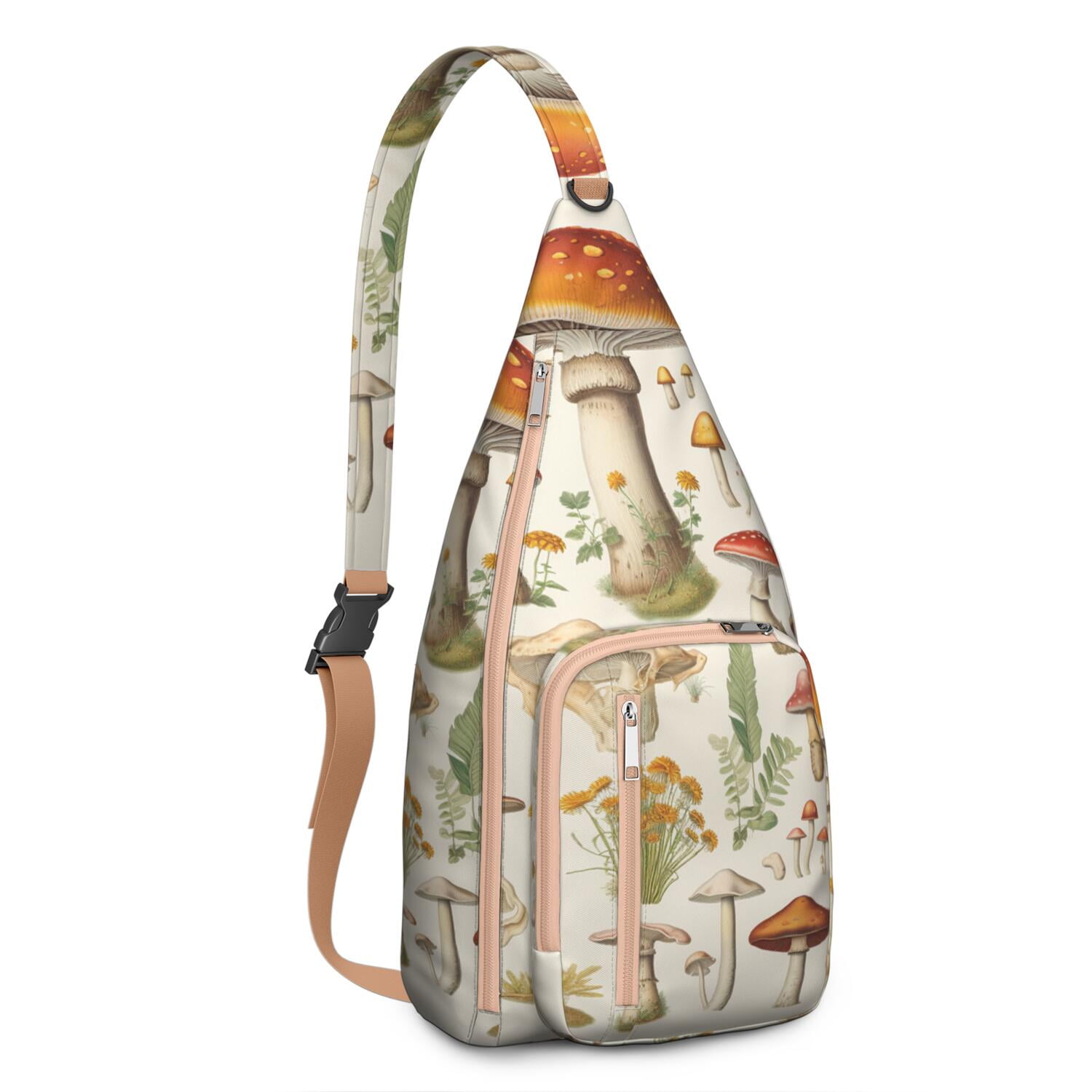 Mushroom Sling Backpack – Fairycore Cottagecore Crossbody Bag with ...