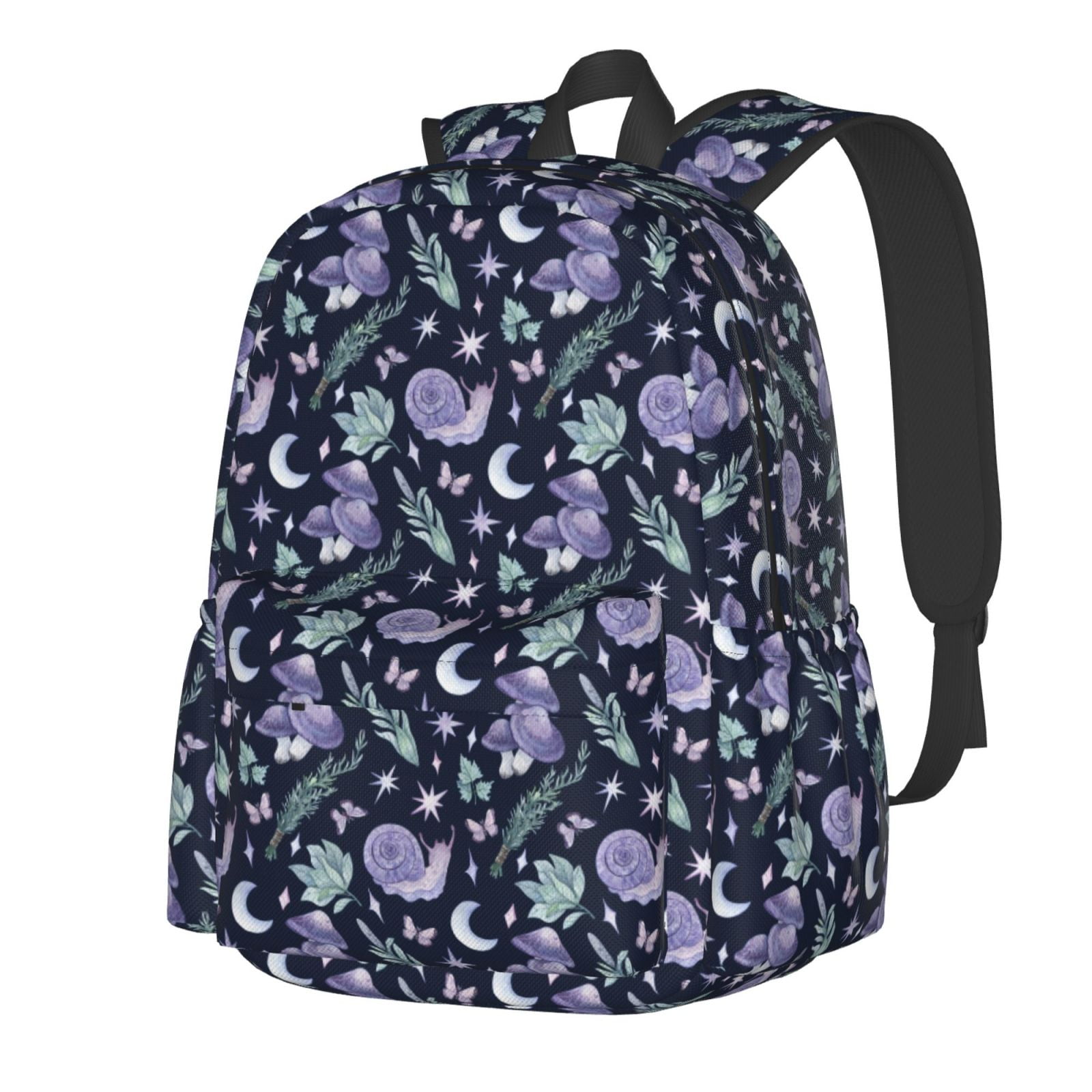 Mushroom Snail Butterfly Moon Backpack for Men Women Laptop Backpack ...