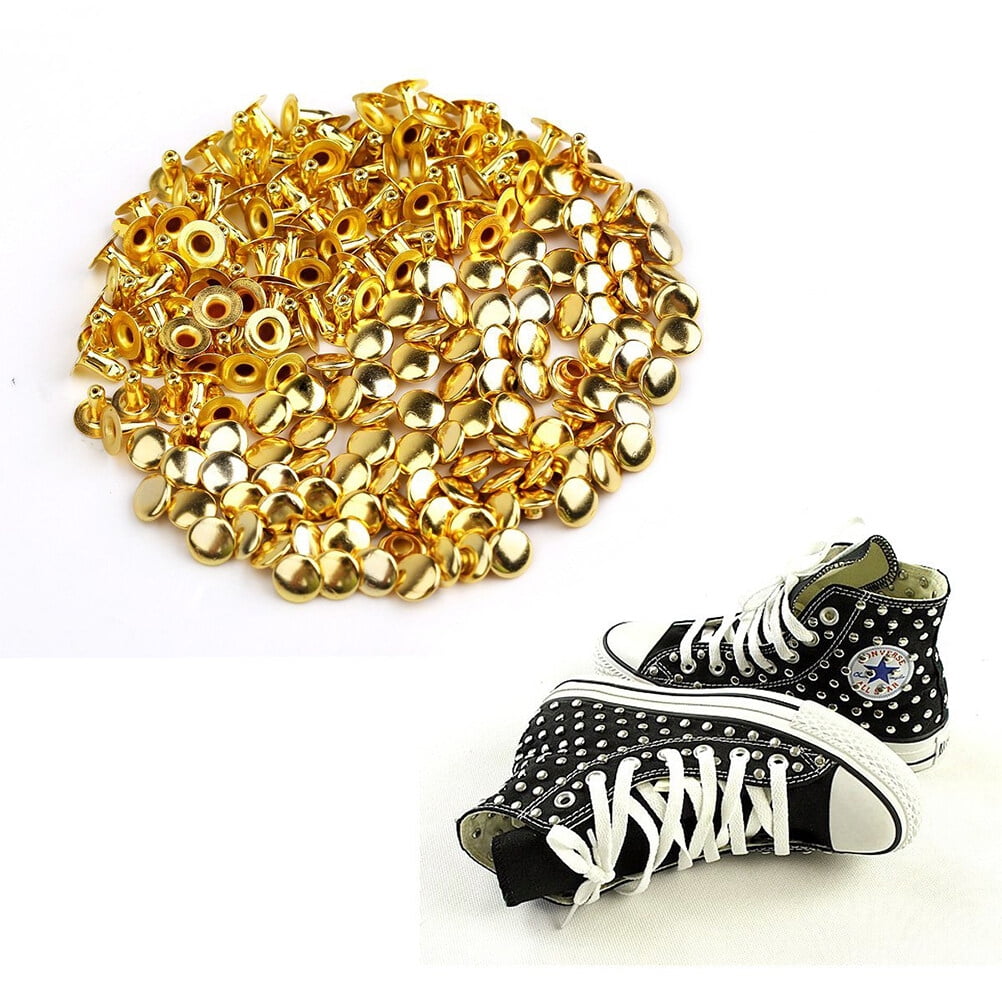 Mushroom Spike Rivet 100 Pcs Metal Studs for Clothing Leathercraft Belt ...