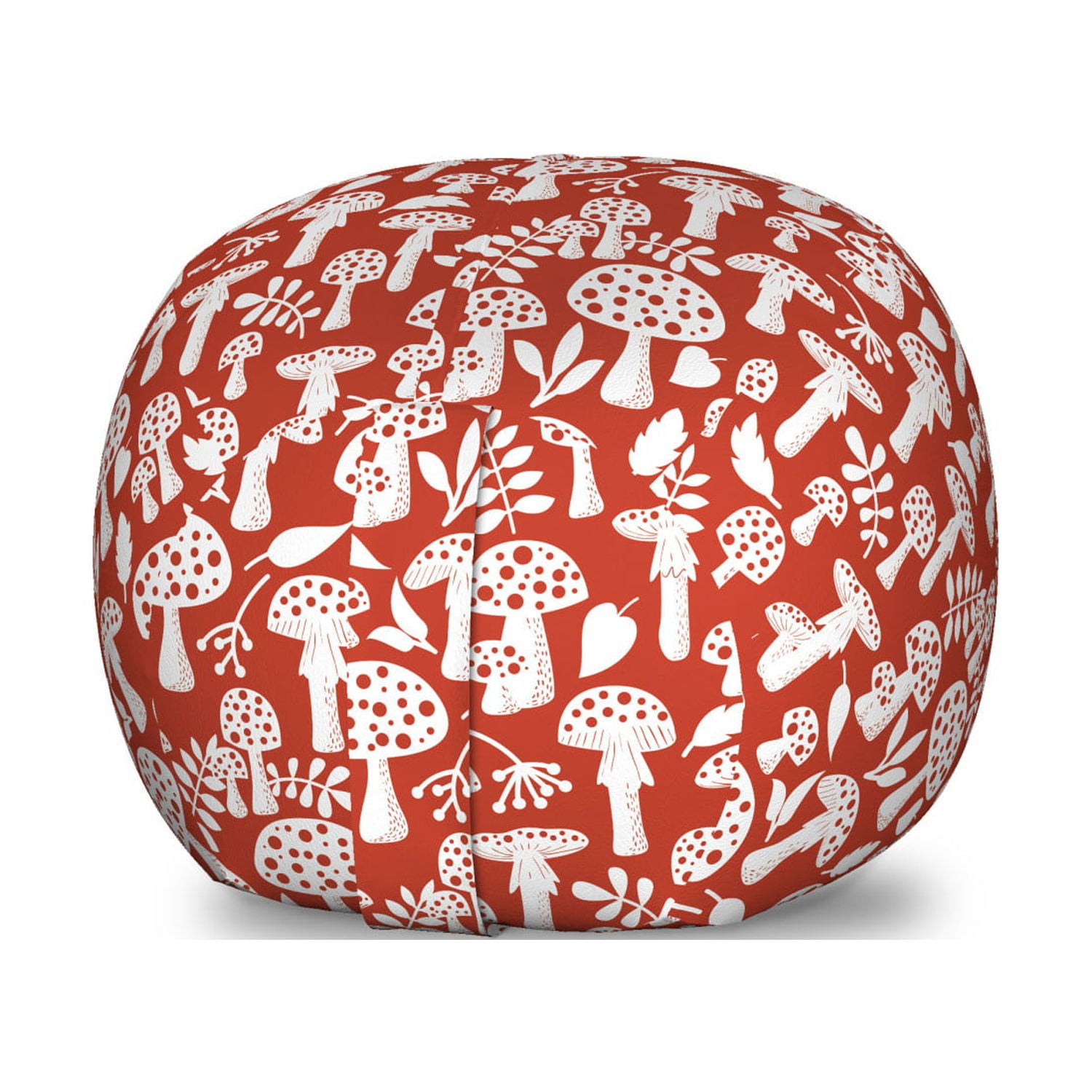 Mushroom Storage Toy Bag Chair, Amanita Pattern Leaves Berries ...