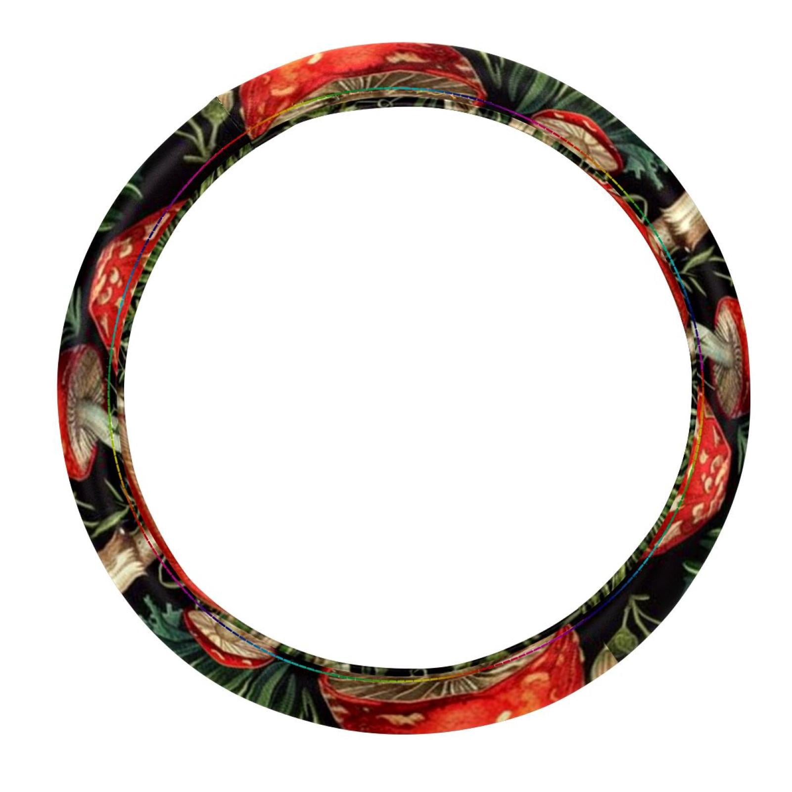 Mushroom Stylish Steering Wheel Cover - Durable PVC Fabric & Synthetic ...
