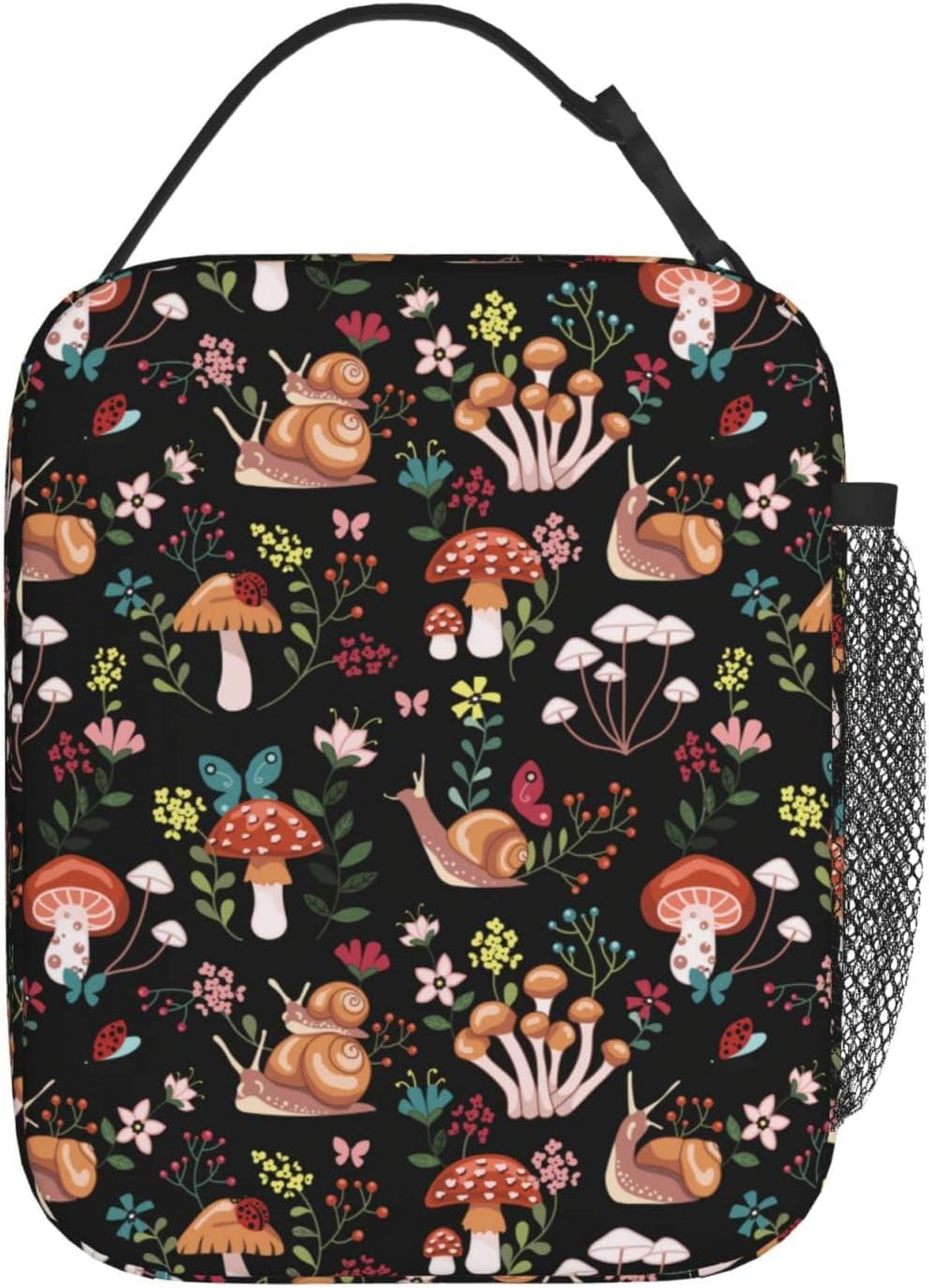 Mushroom Vintage Rustic Farmhouse Autumn Insulated Lunch Box For Women ...
