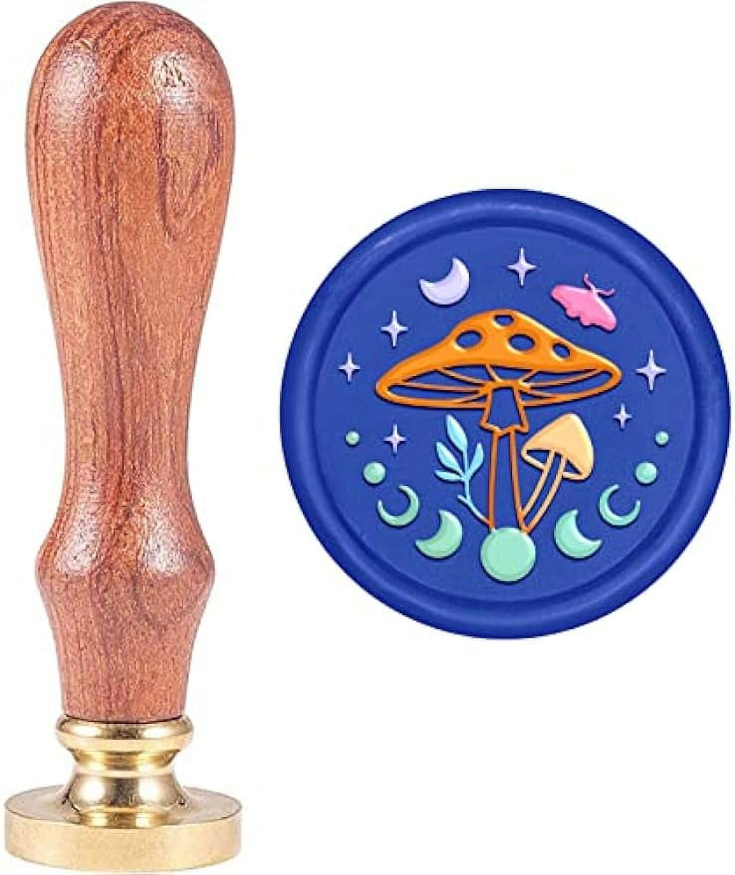 Mushroom Wax Seal Stamp Moth Moon Phase Stars Grass Sealing Wax Stamp ...