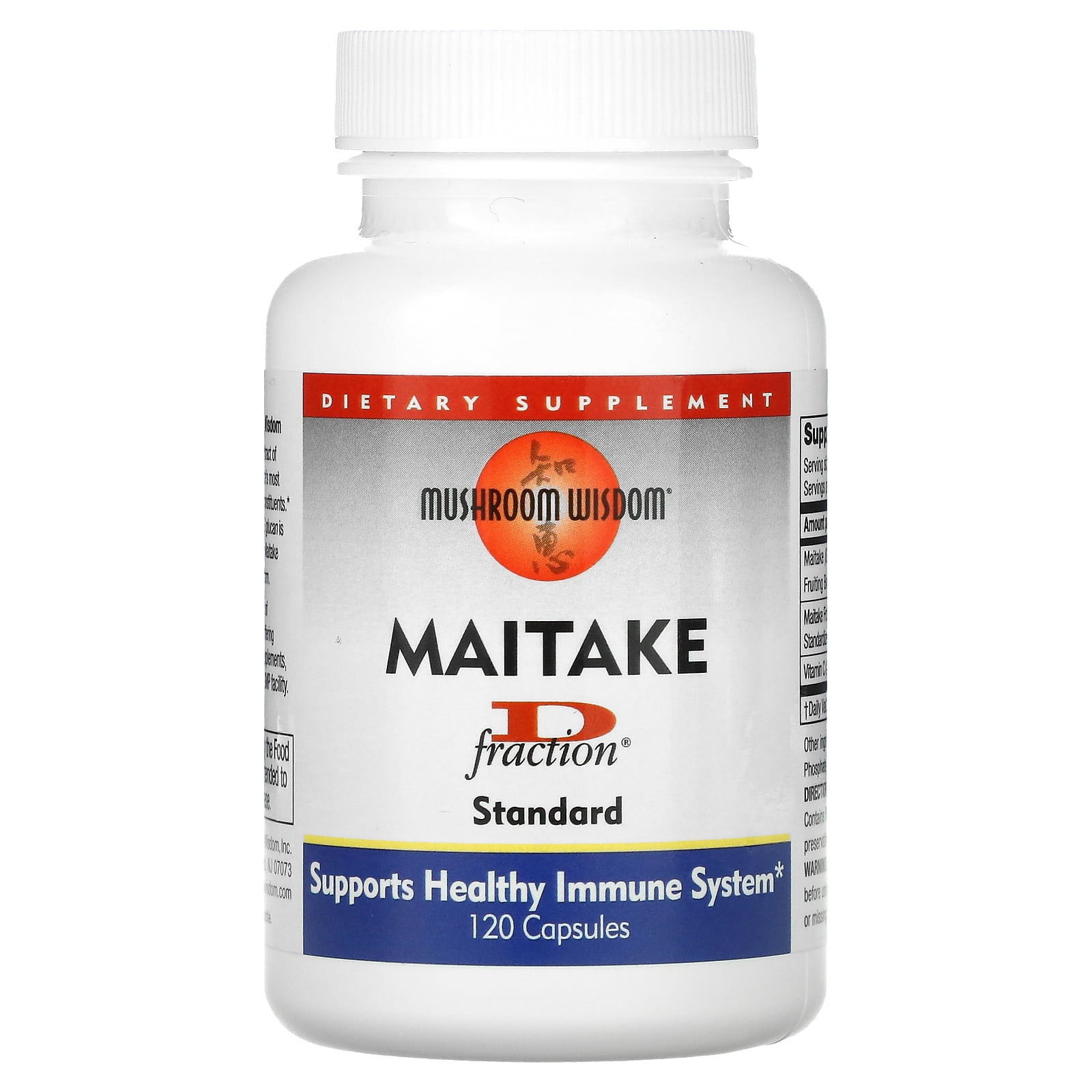 Mushroom Wisdom Maitake D Fraction, Standard, 120 Capsules - Walmart.com