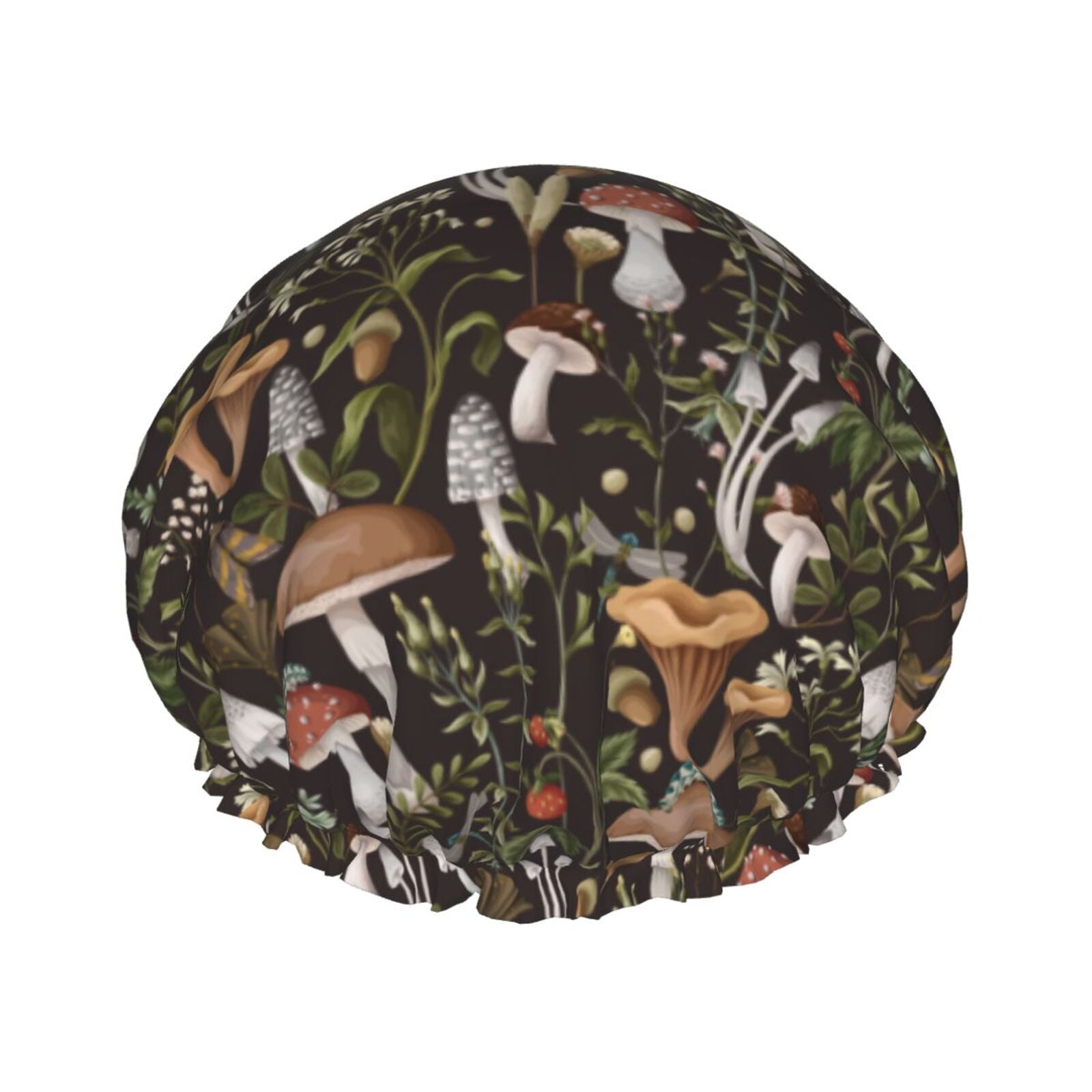 Mushroom garnish A Shower Cap, Double Layers Shower Cap Rreusable ...