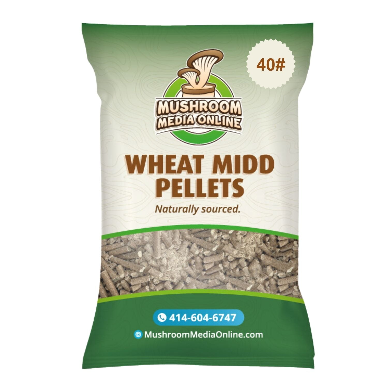 MushroomMediaOnline‍ Wheat Midd Pellets (40, Pounds) - Walmart.com
