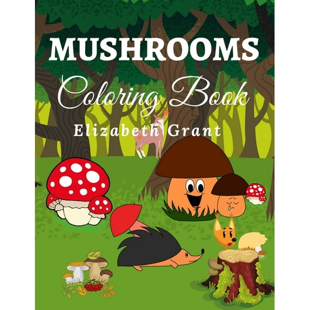 Mushrooms Coloring Book : Mushrooms Coloring Book.: Color Stress Design ...