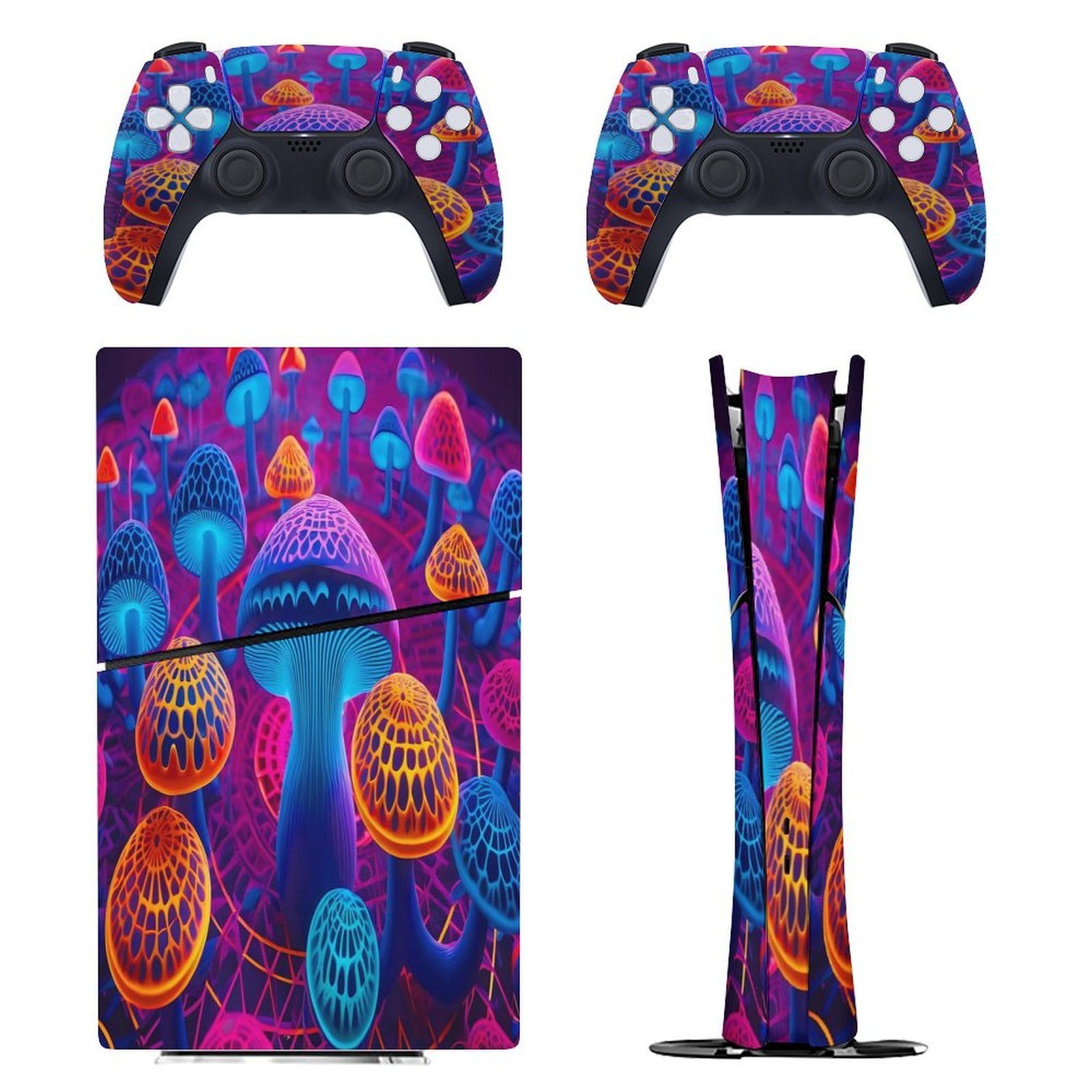 Mushrooms, Dazzling Colors PS5/PS5 Slim Digital Disc Skin Sticker For ...